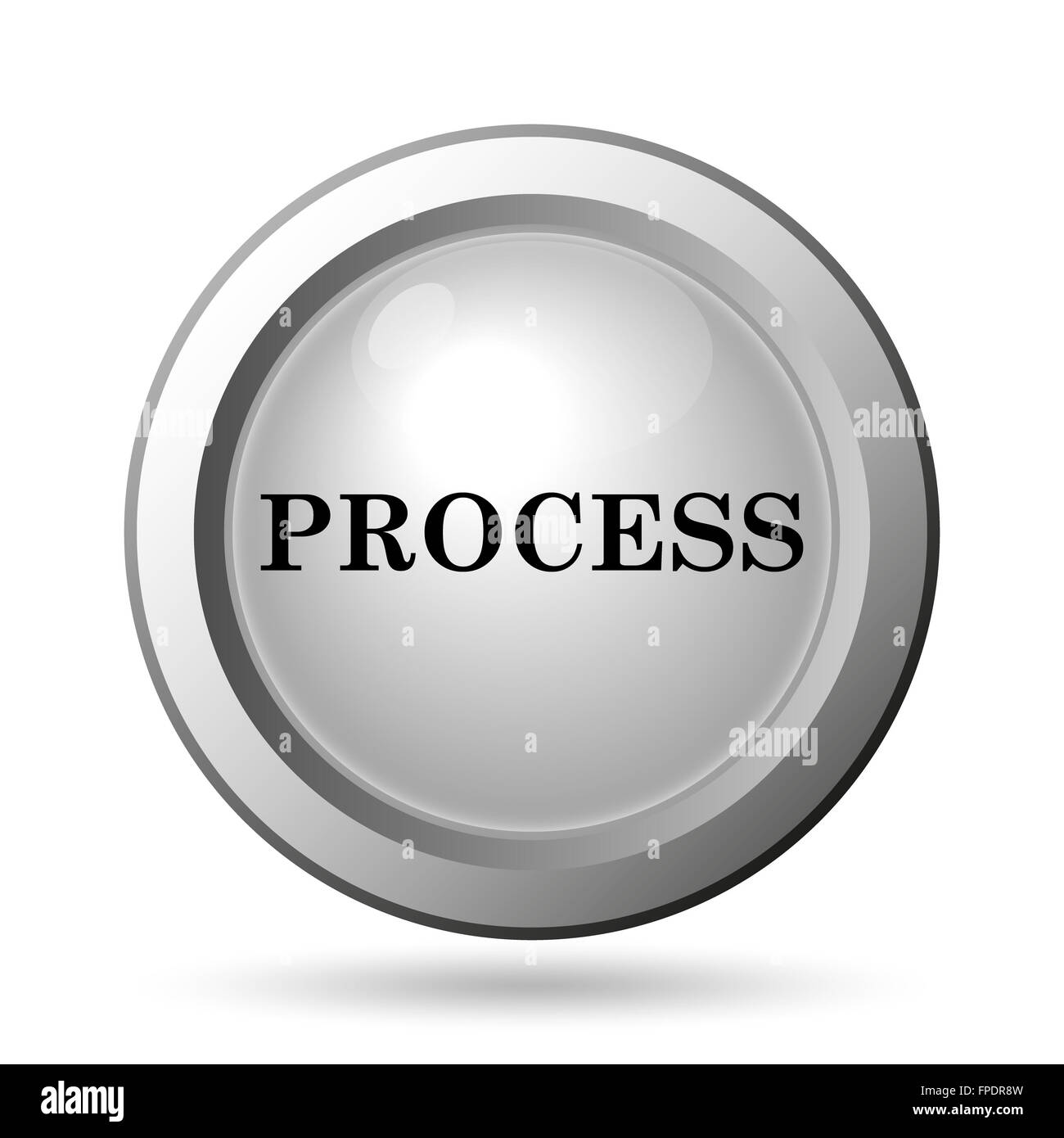 Process icon. Internet button on white background Stock Photo - Alamy