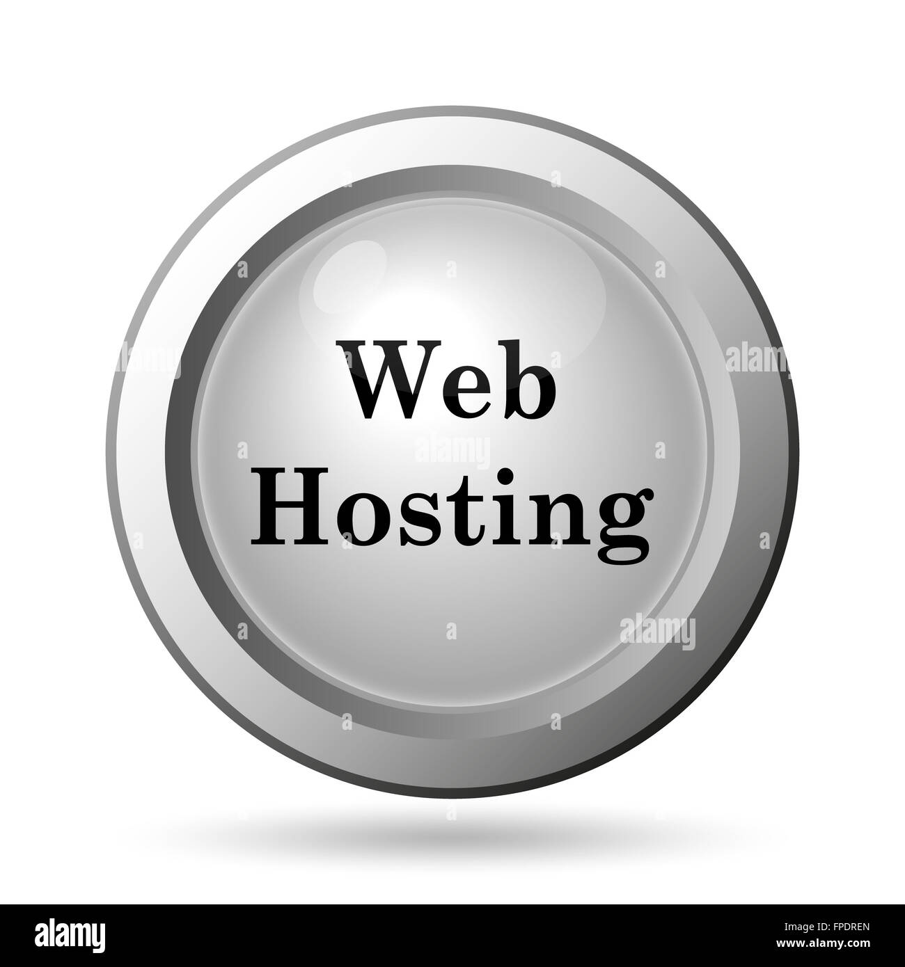 Web hosting icon. Internet button on white background Stock Photo - Alamy