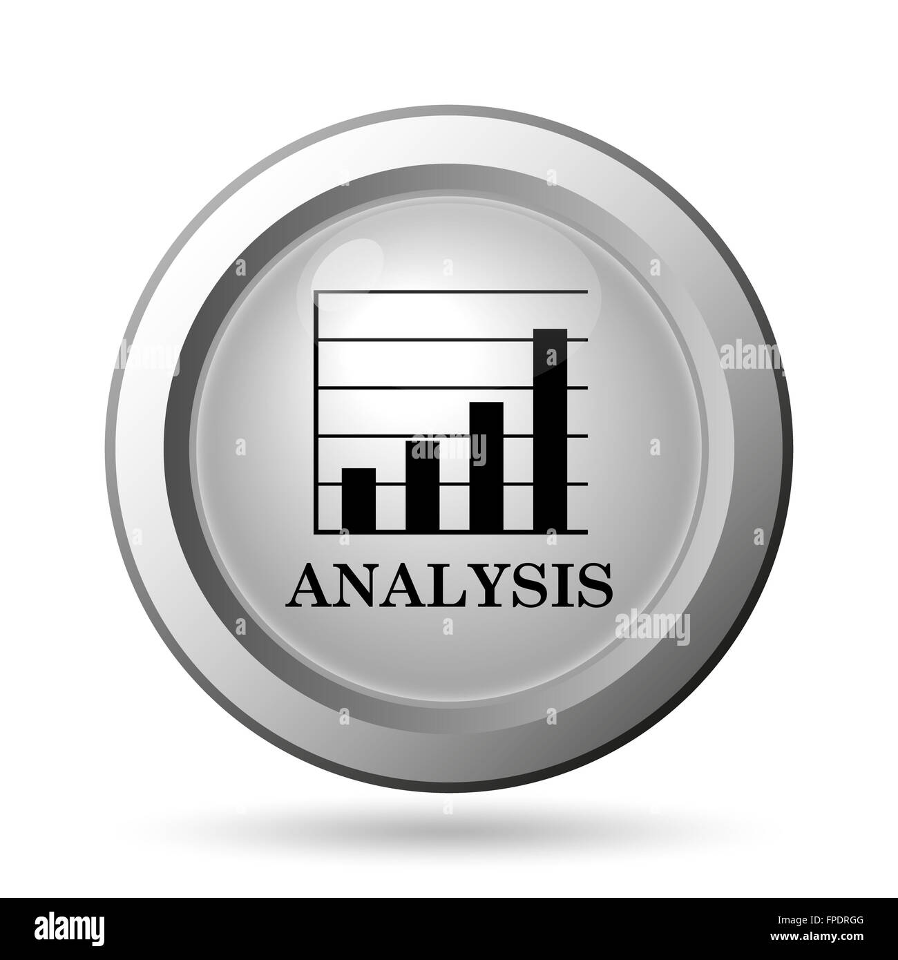 Analysis icon. Internet button on white background Stock Photo - Alamy