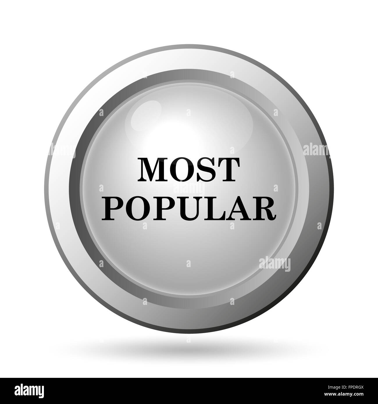 Most popular icon. Internet button on white background Stock Photo - Alamy