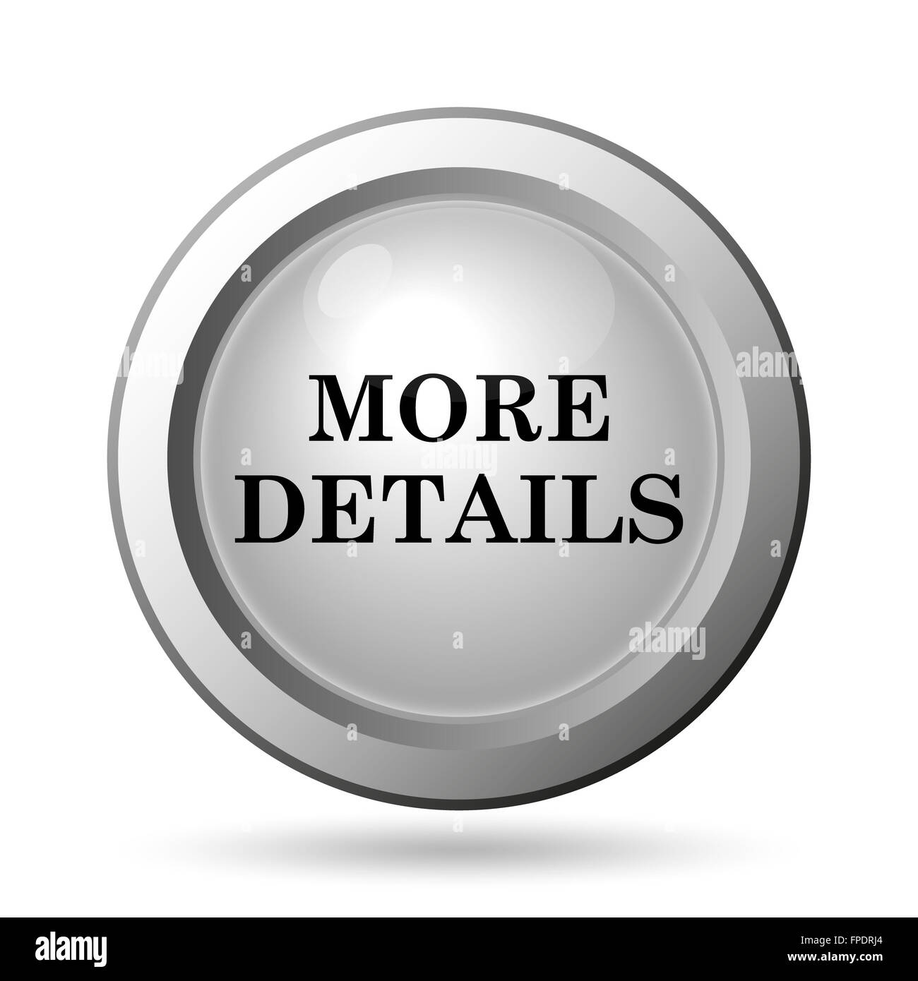 More details icon. Internet button on white background Stock Photo - Alamy