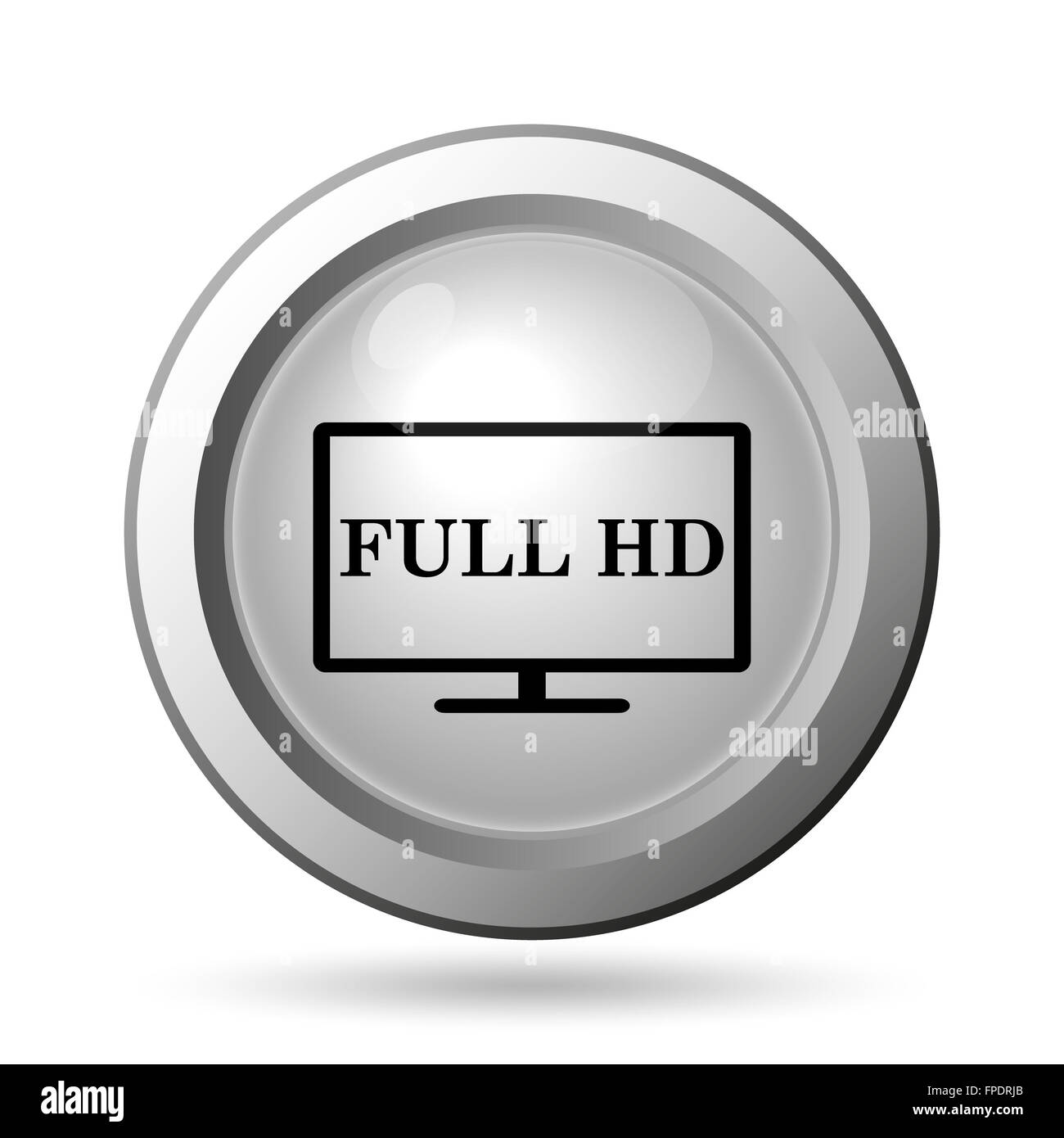 Full HD icon. Internet button on white background Stock Photo - Alamy