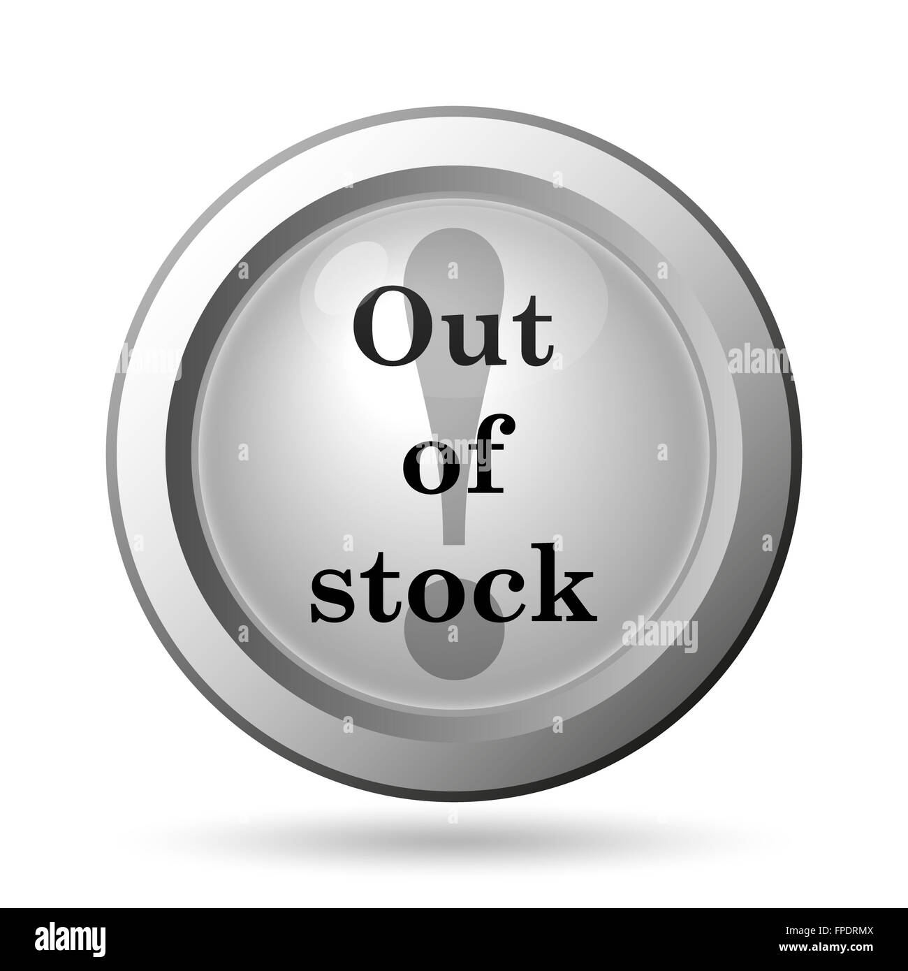 Out of stock icon. Internet button on white background Stock Photo - Alamy