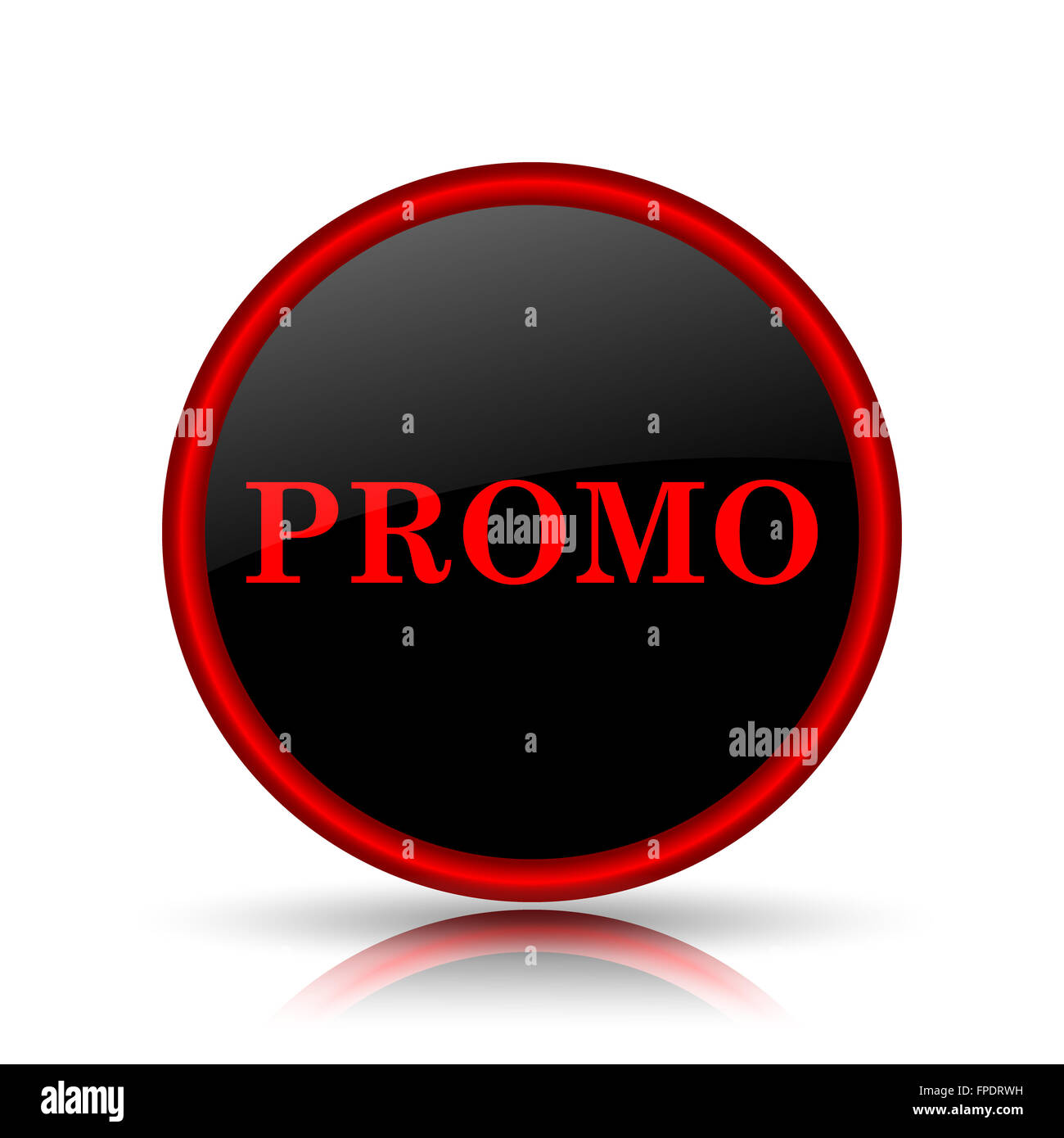 Promo icon. Internet button on white background Stock Photo - Alamy