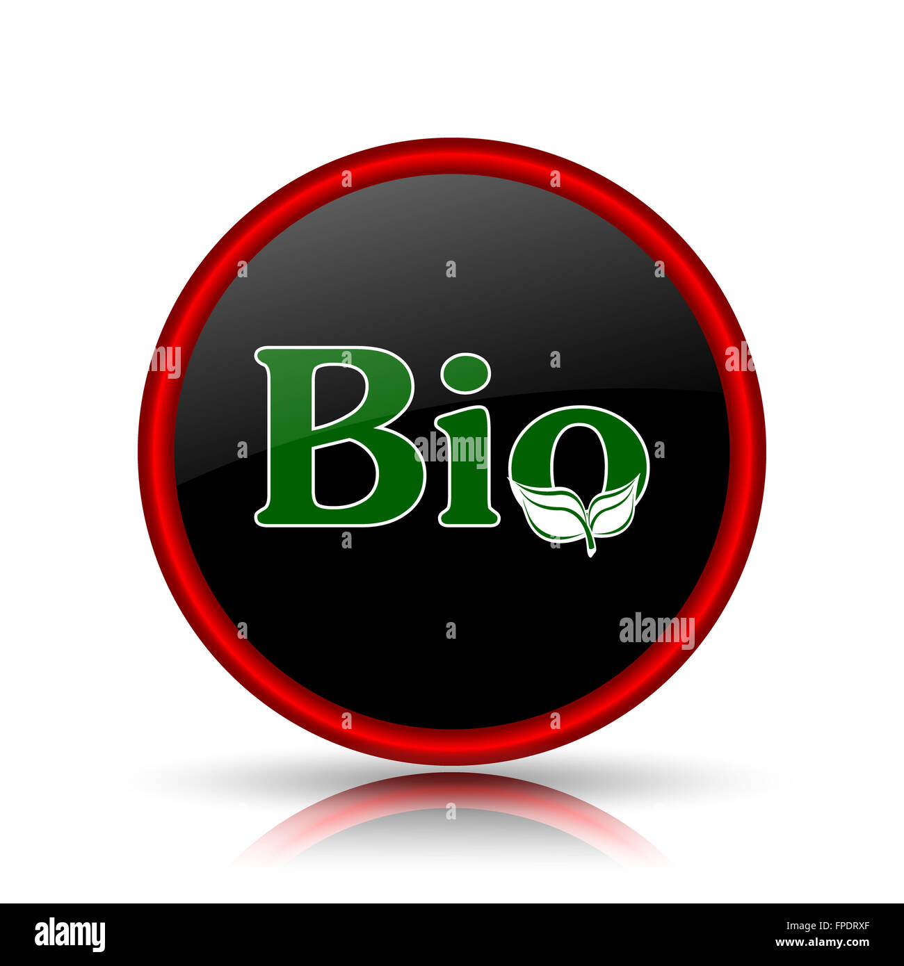 Bio icon. Internet button on white background Stock Photo - Alamy