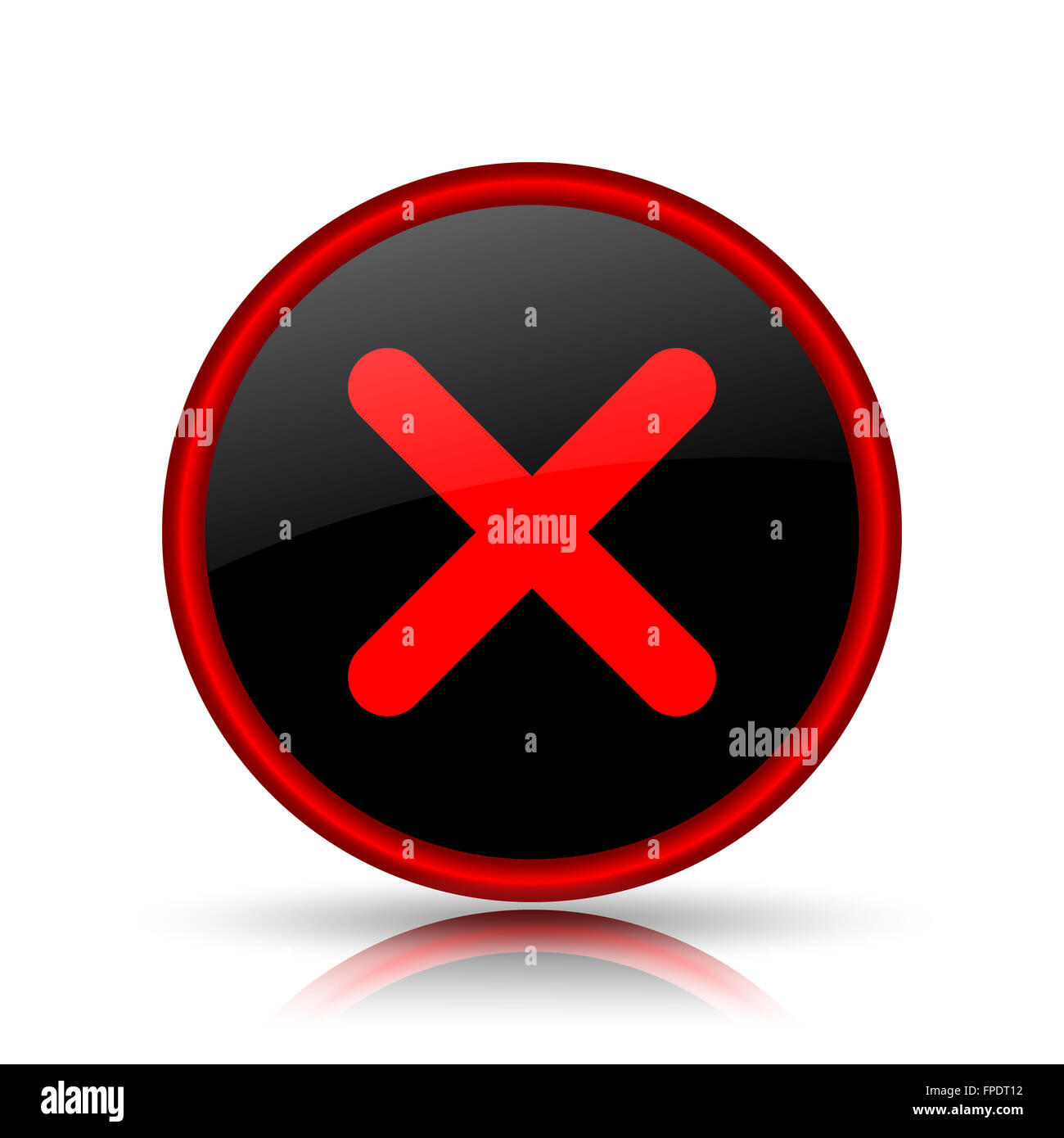 X close icon. Internet button on white background Stock Photo - Alamy
