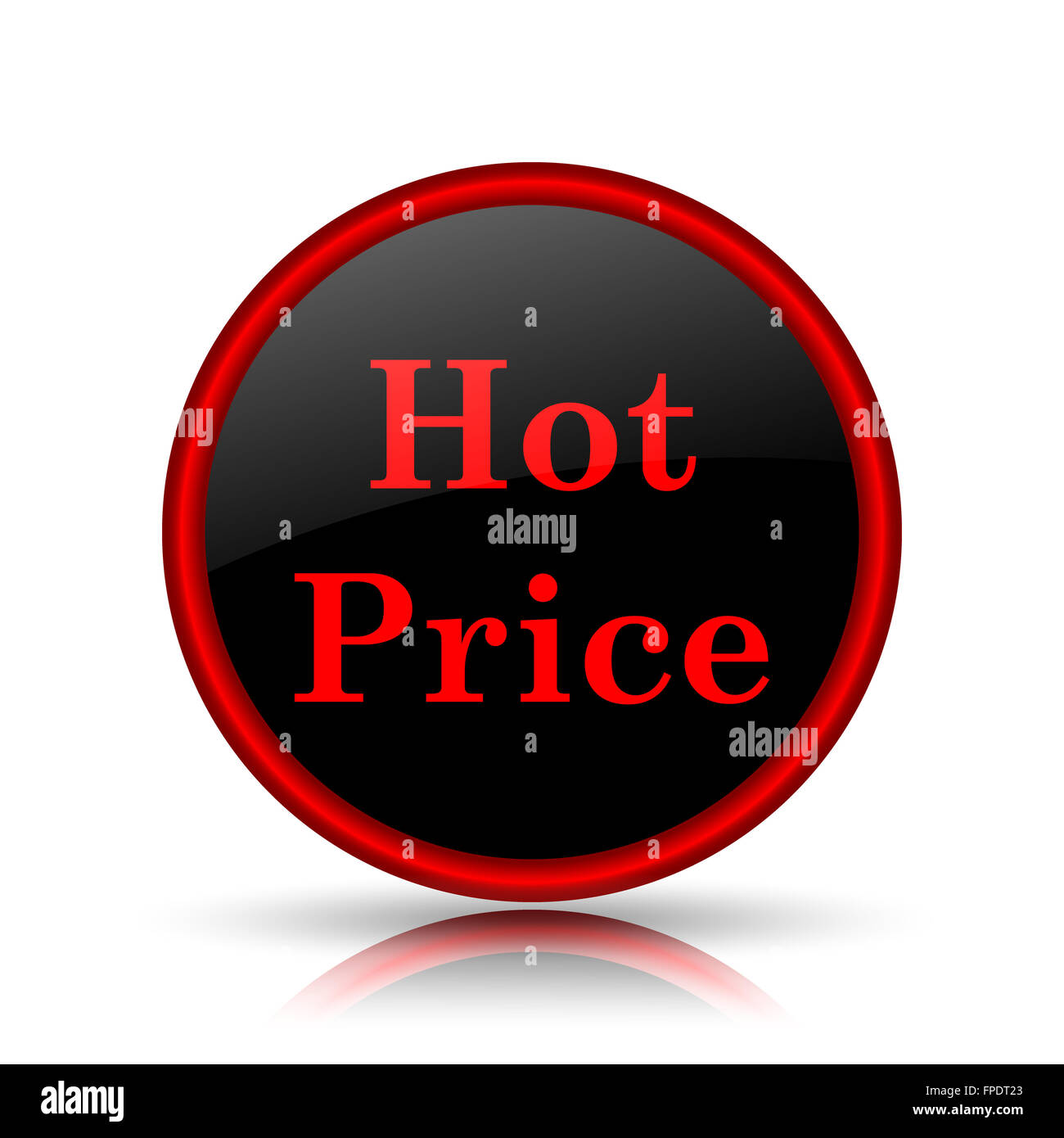Hot price icon. Internet button on white background Stock Photo - Alamy
