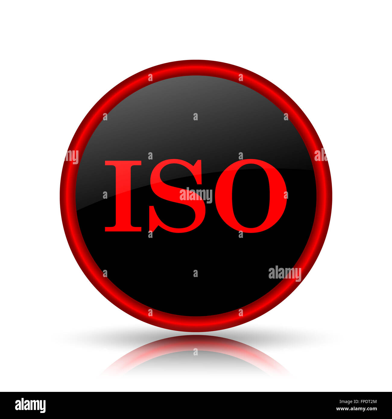 ISO icon. Internet button on white background Stock Photo - Alamy