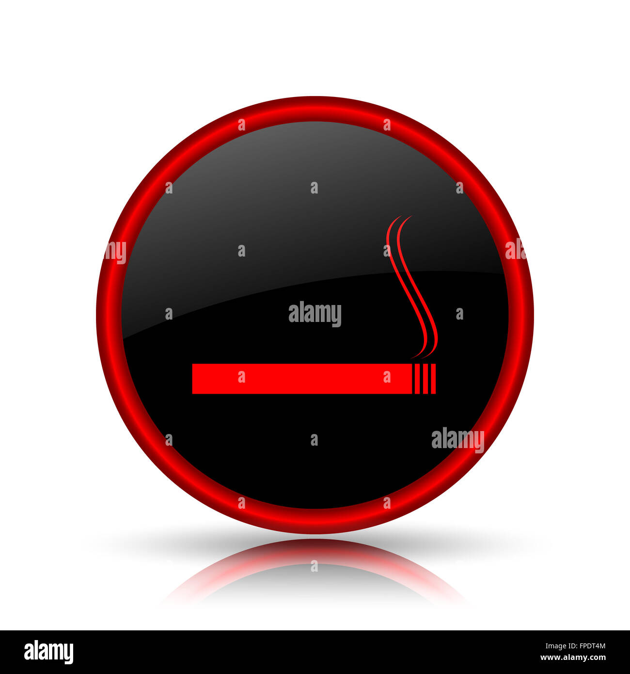 Cigarette icon. Internet button on white background Stock Photo - Alamy