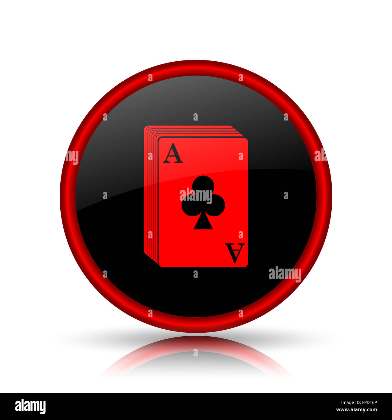 Deck of cards icon. Internet button on white background Stock Photo - Alamy