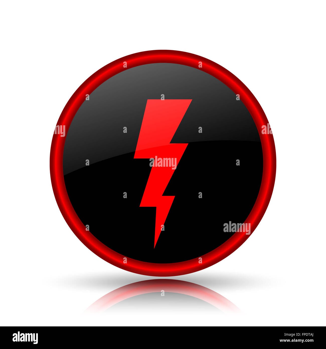 Lightning icon. Internet button on white background Stock Photo - Alamy