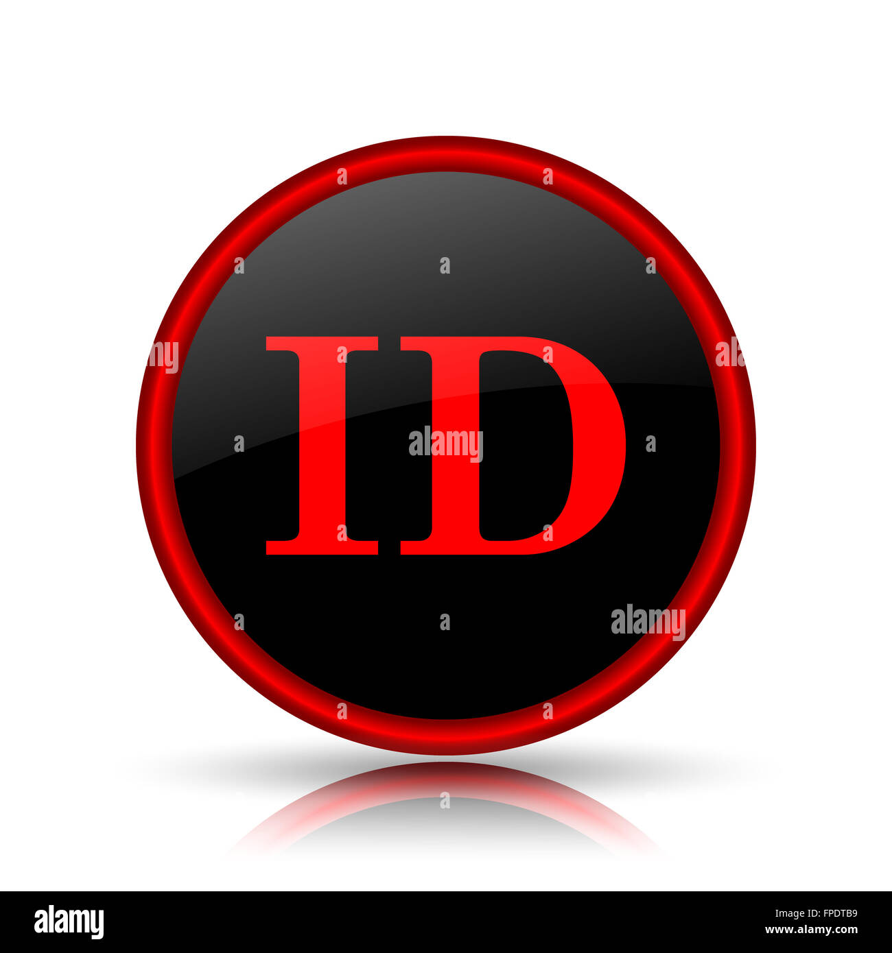 ID icon. Internet button on white background Stock Photo - Alamy