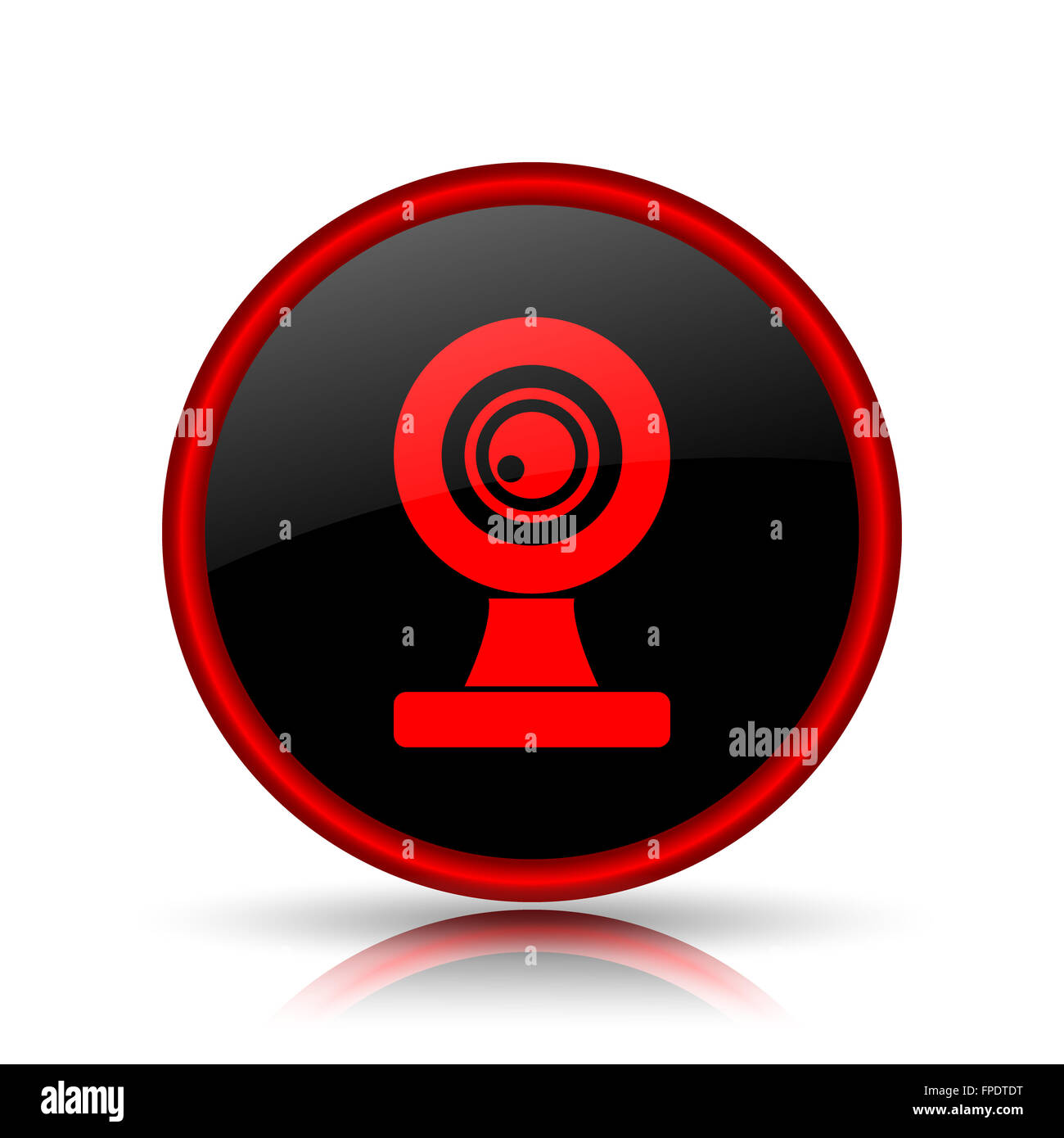 Webcam icon. Internet button on white background Stock Photo - Alamy