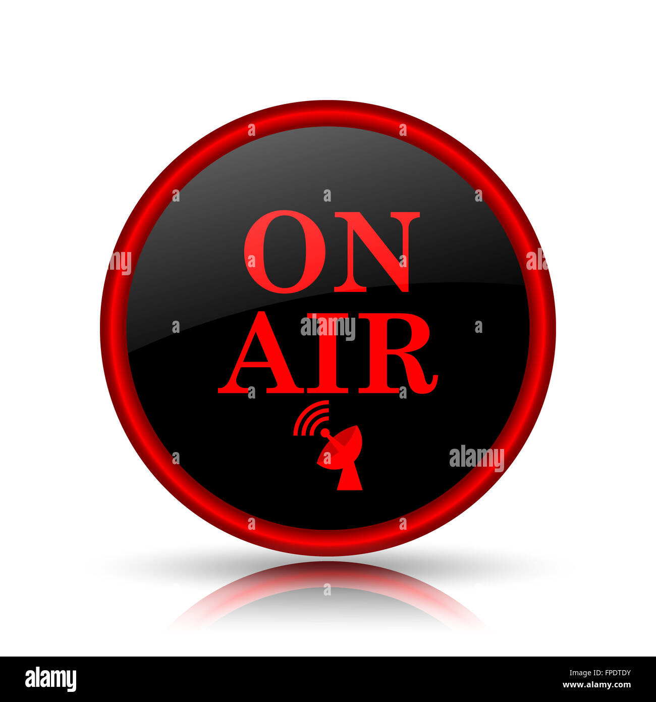 On air icon. Internet button on white background Stock Photo - Alamy