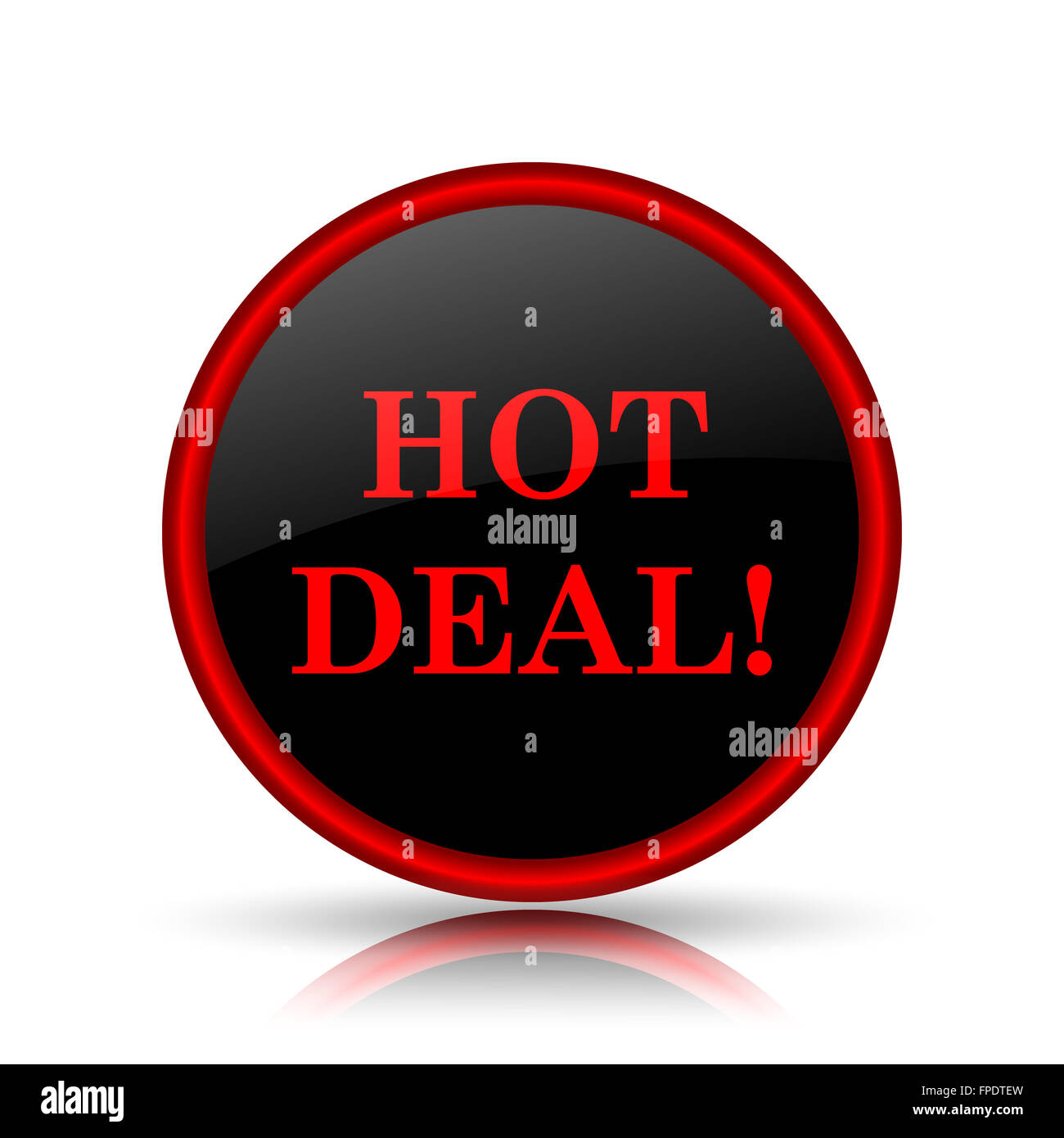 Hot deal icon. Internet button on white background Stock Photo - Alamy