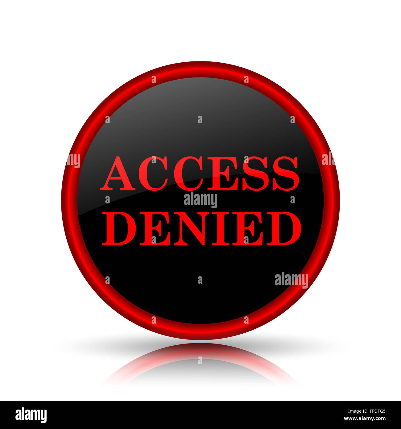 Access denied icon. Internet button on white background Stock Photo - Alamy