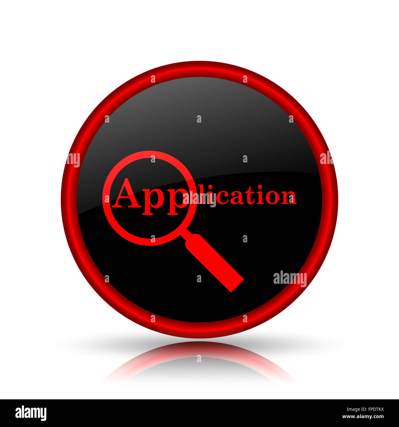 Application icon. Internet button on white background Stock Photo - Alamy