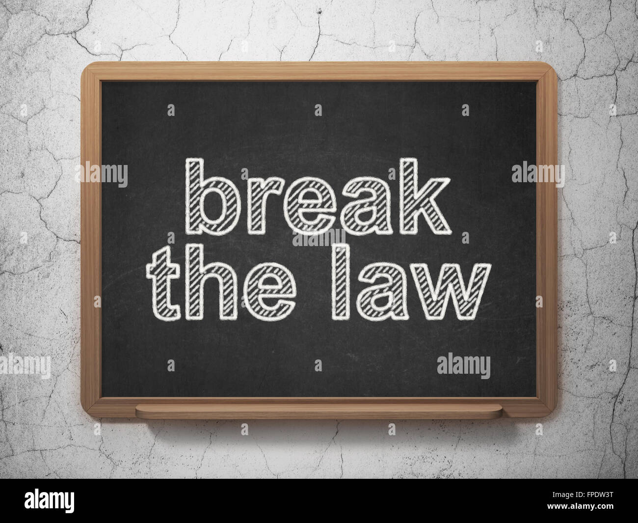 Law concept: Break The Law on chalkboard background Stock Photo - Alamy