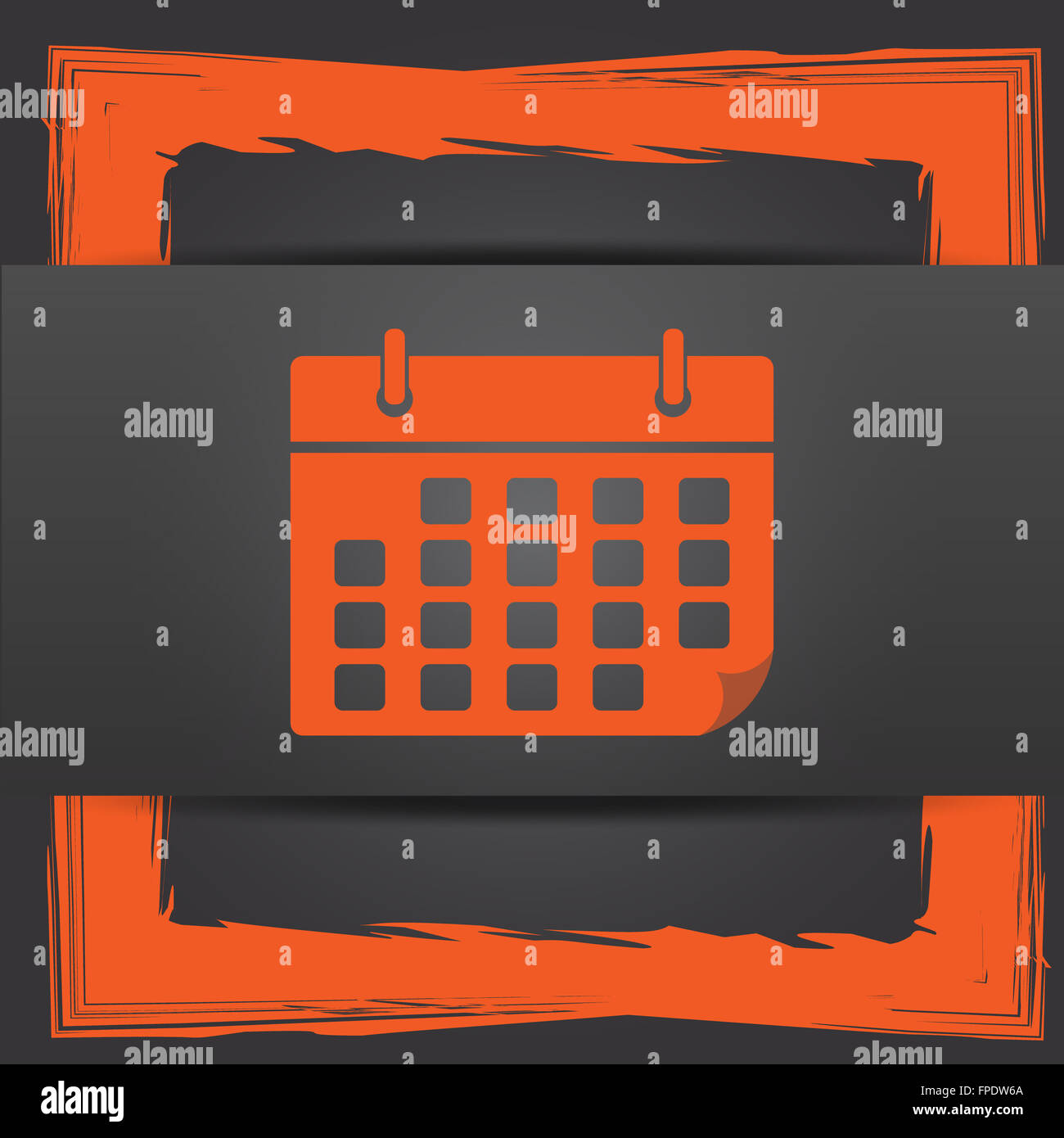 Calendar icon. Internet button on grey background Stock Photo - Alamy