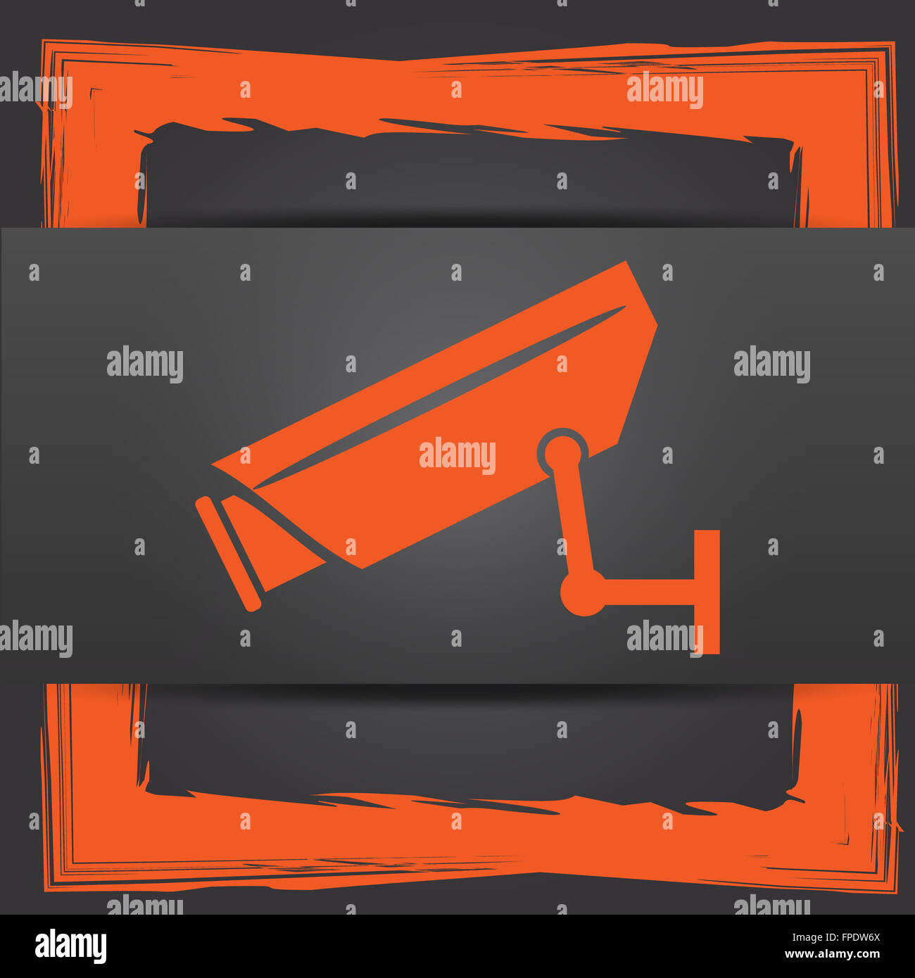 Surveillance camera icon. Internet button on grey background Stock ...