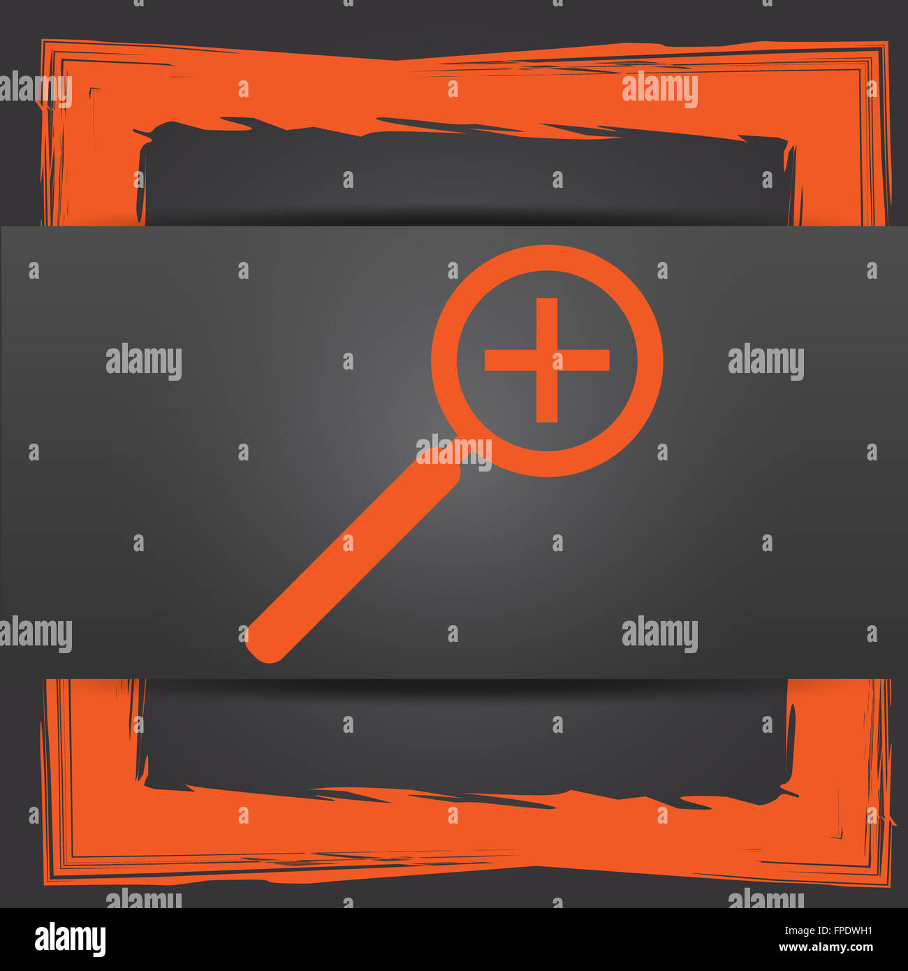 Zoom in icon. Internet button on grey background Stock Photo - Alamy