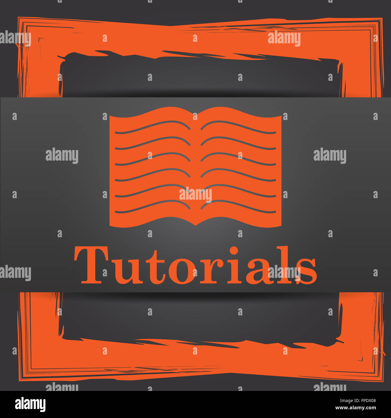 Tutorials icon. Internet button on grey background Stock Photo - Alamy