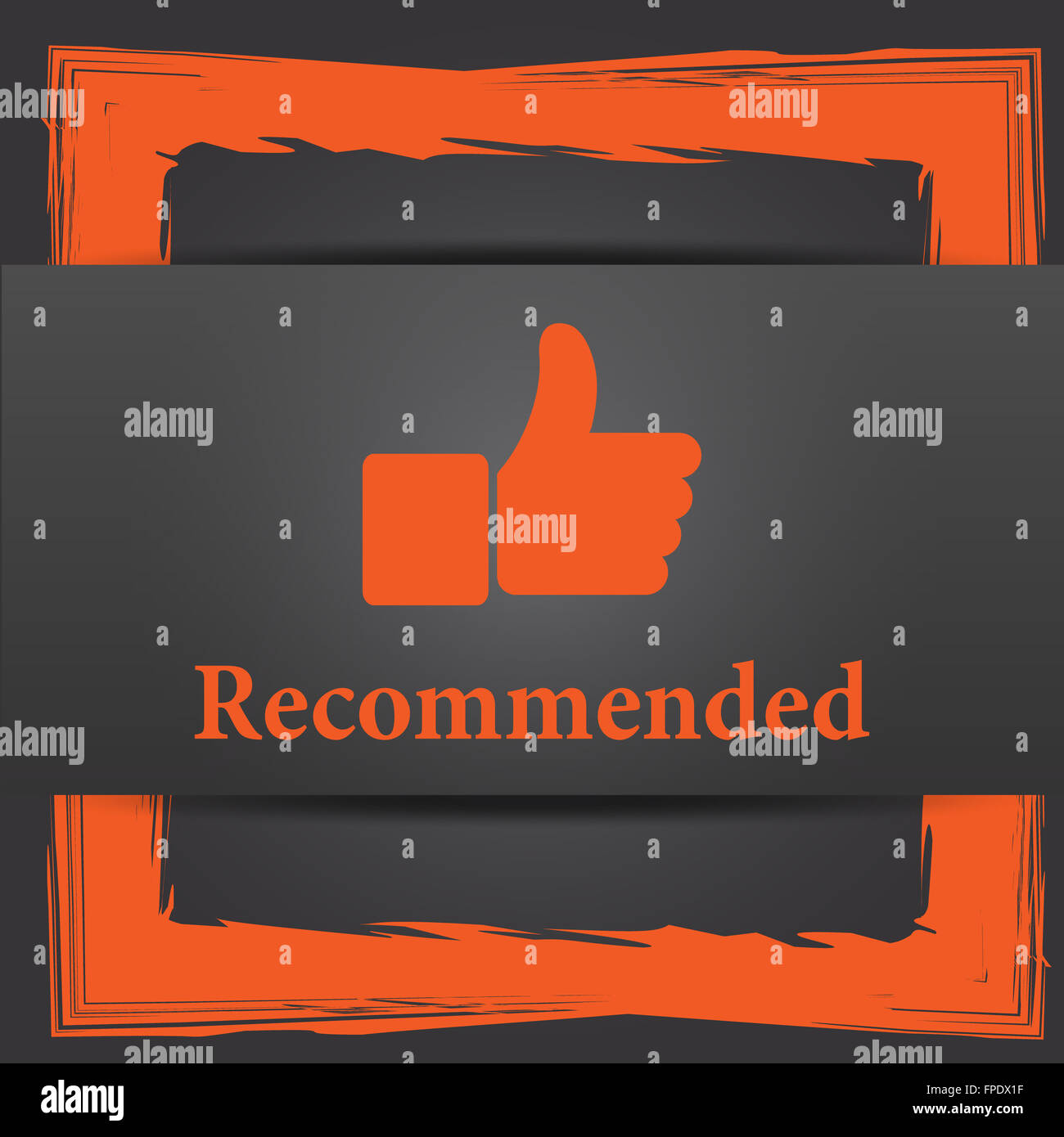 Recommended icon. Internet button on grey background Stock Photo - Alamy