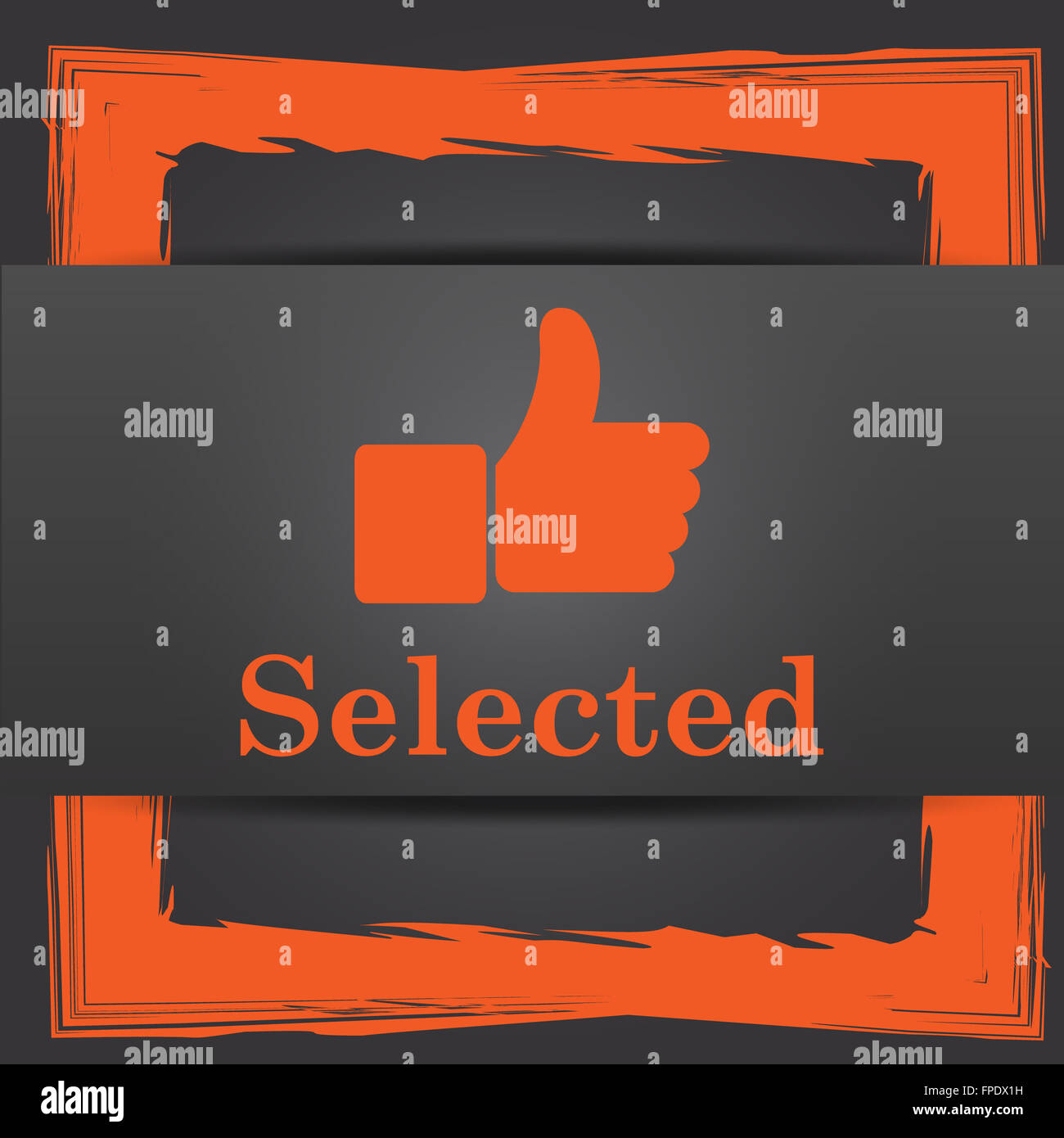 Selected icon. Internet button on grey background Stock Photo - Alamy