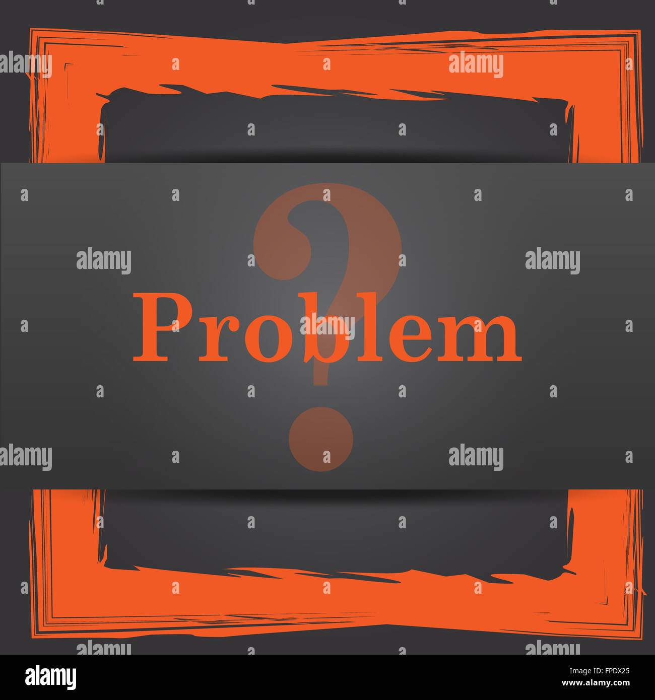 Problem icon. Internet button on grey background Stock Photo - Alamy