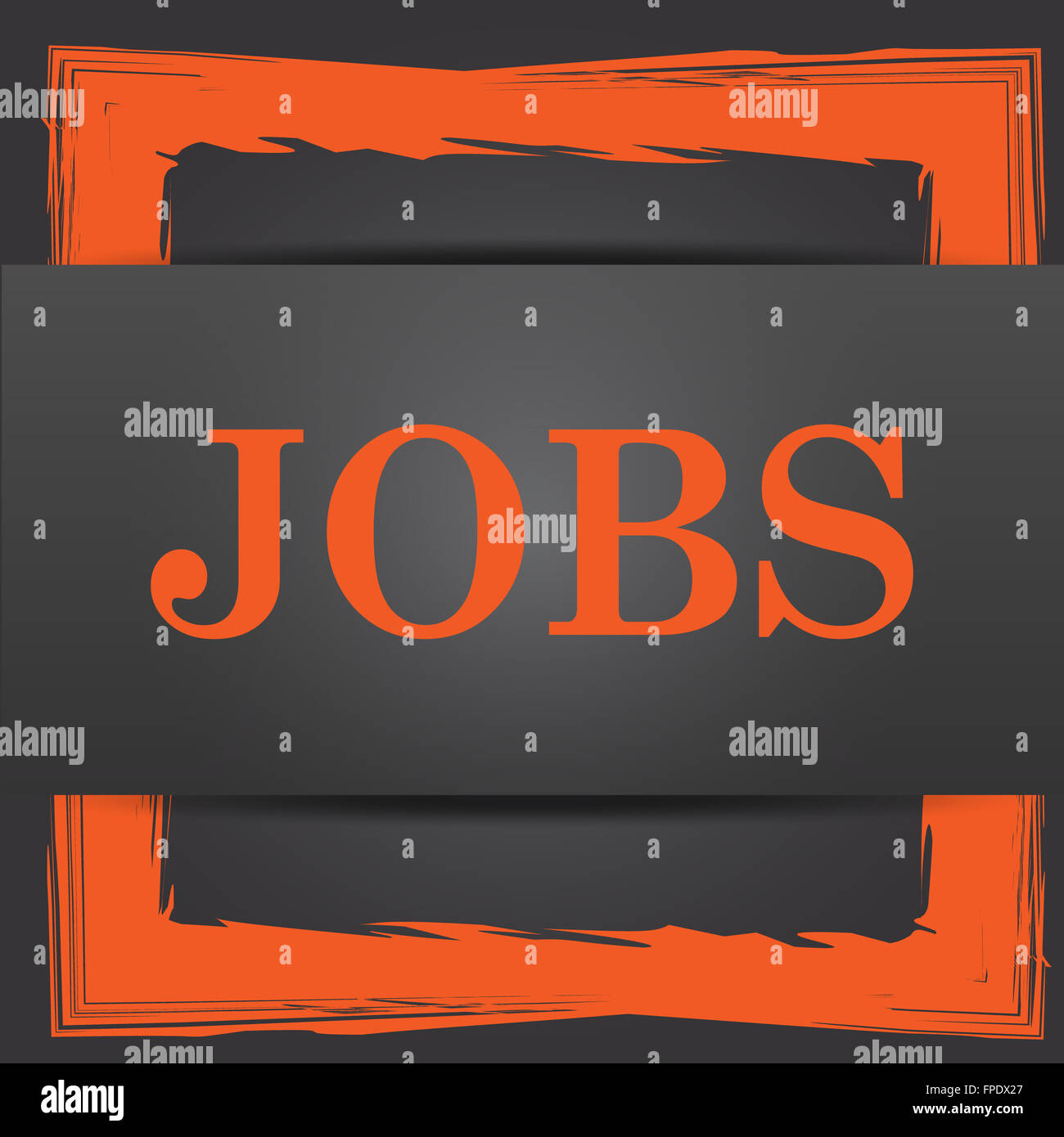 Jobs icon. Internet button on grey background Stock Photo - Alamy