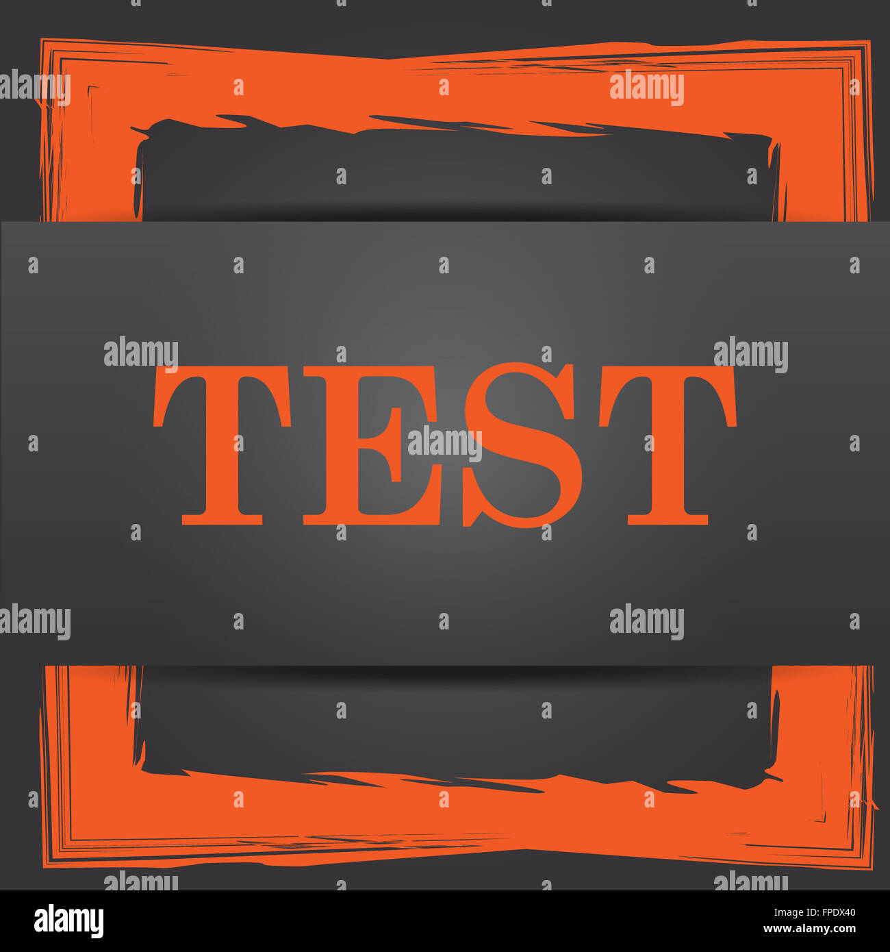 Test icon. Internet button on grey background Stock Photo - Alamy