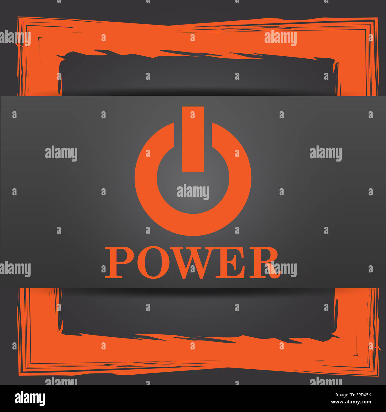 Power button icon. Internet button on grey background Stock Photo - Alamy
