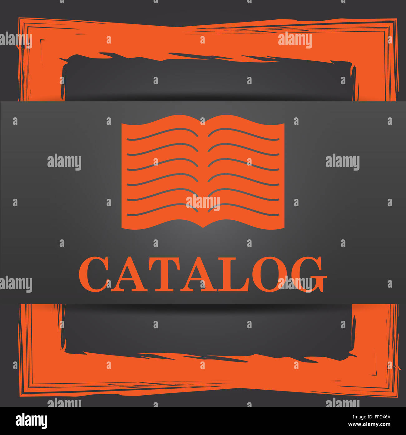 Catalog icon. Internet button on grey background Stock Photo - Alamy