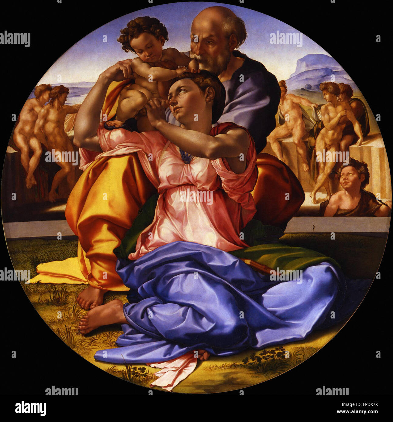 Michelangelo Buonarroti - Tondo Doni Stock Photo - Alamy