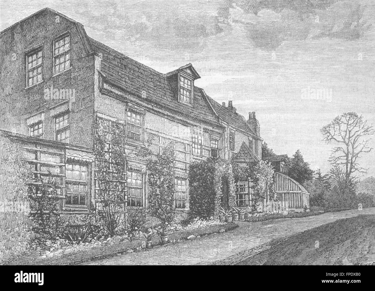 CROYDON: Purley House, antique print 1888 Stock Photo - Alamy