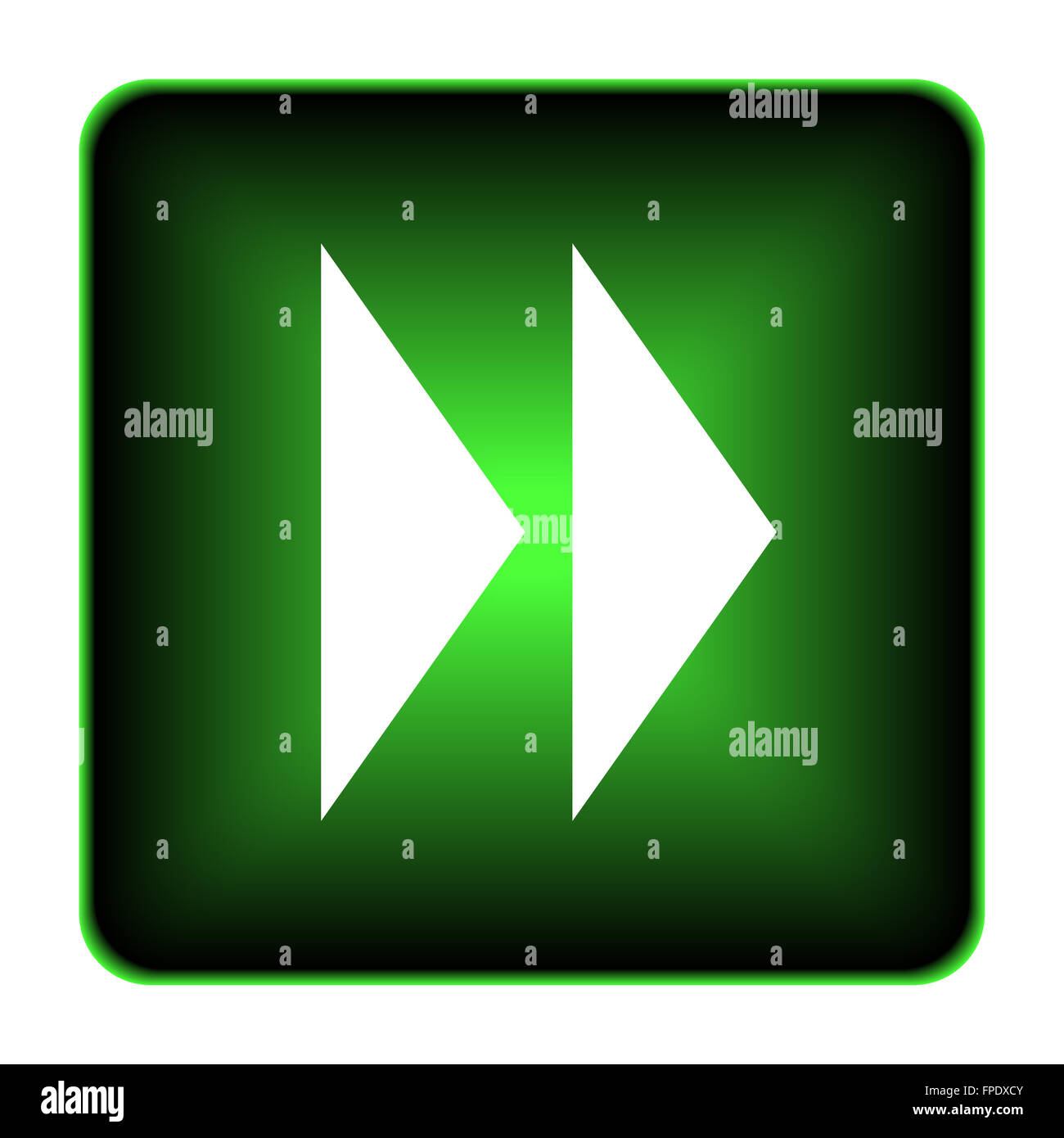 Fast forward sign icon. Internet button on white background Stock Photo ...