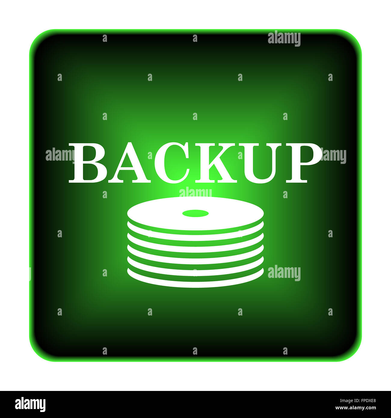 Back-up icon. Internet button on white background Stock Photo - Alamy