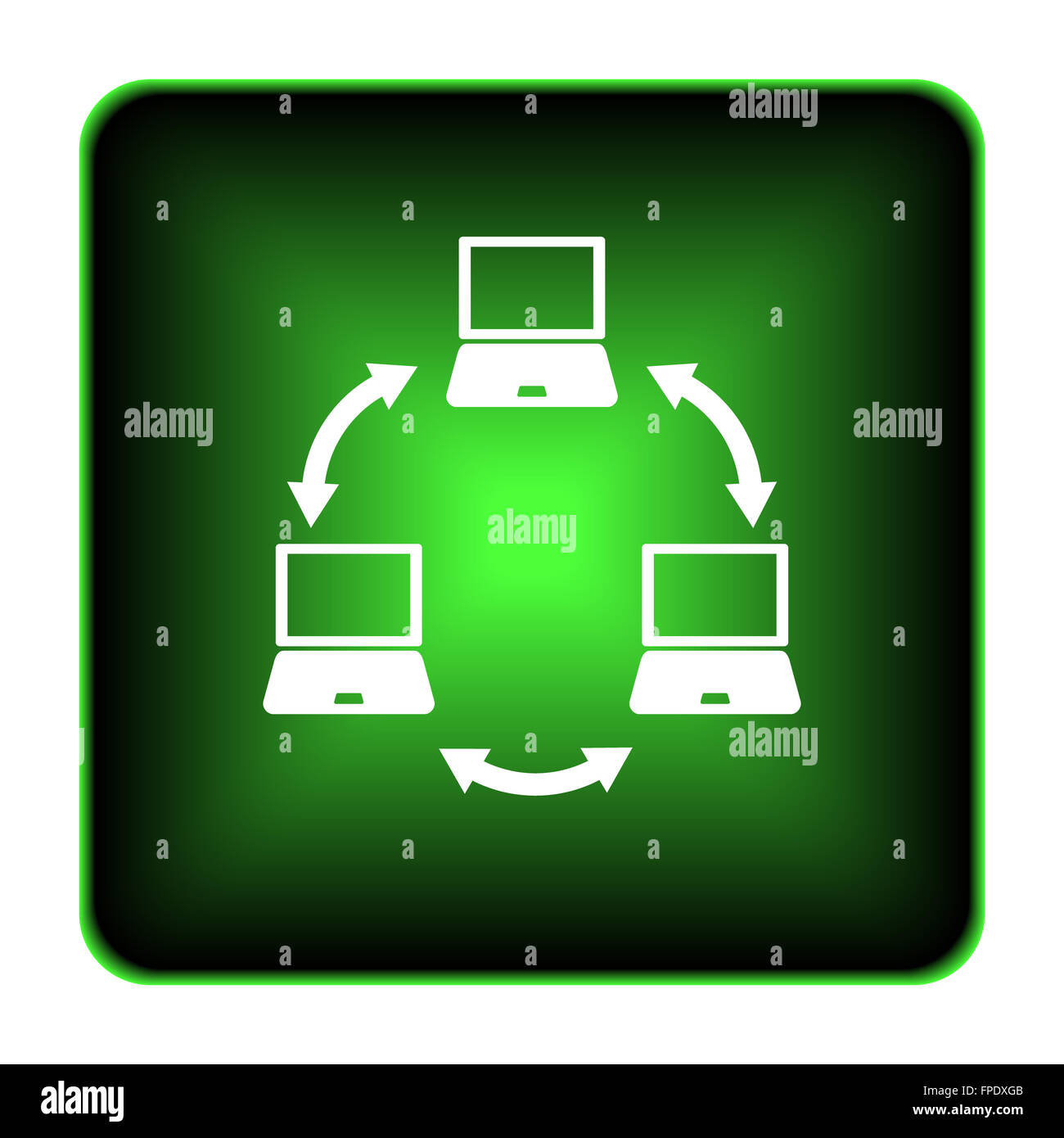 Computer network icon. Internet button on white background Stock Photo ...