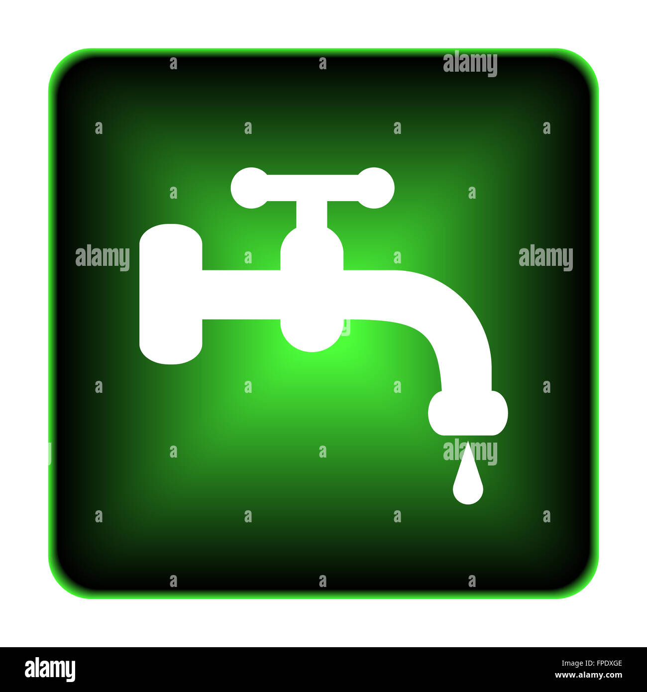 Water tap icon. Internet button on white background Stock Photo - Alamy