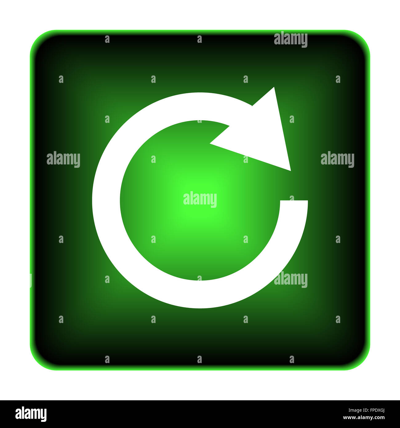 Reload one arrow icon. Internet button on white background Stock Photo ...