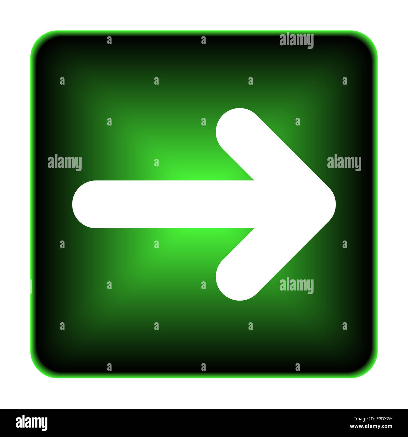 Right arrow icon. Internet button on white background Stock Photo - Alamy