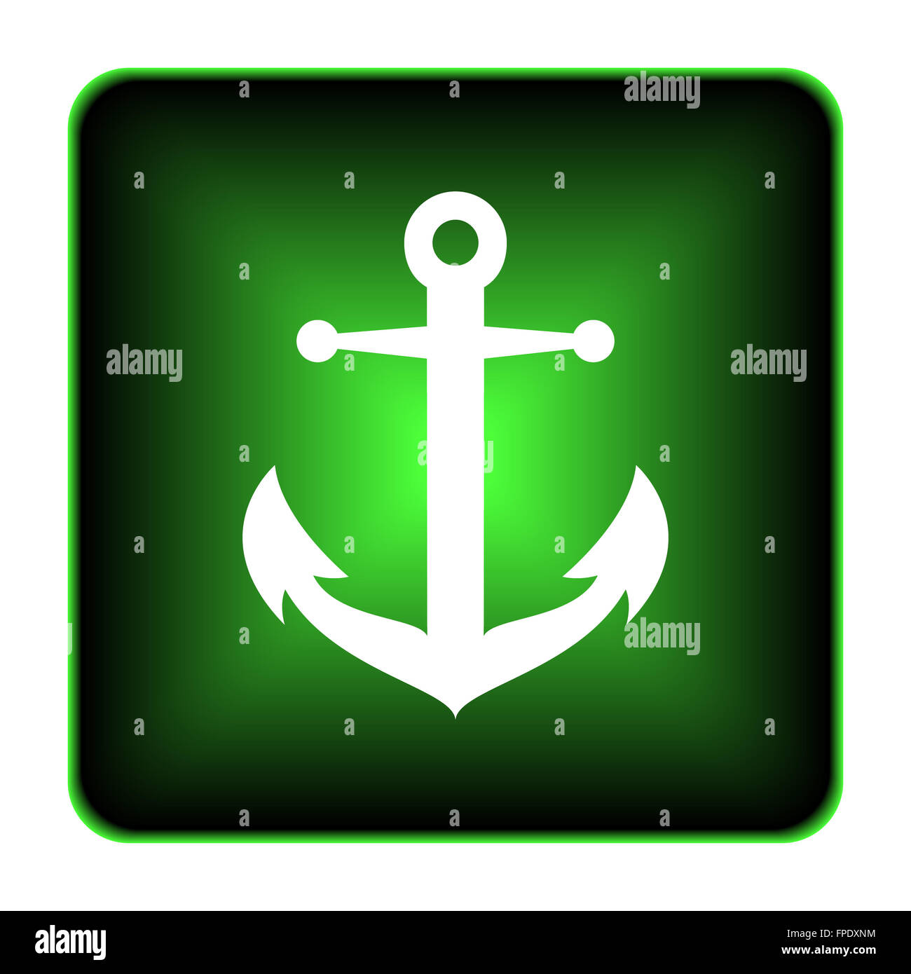 Anchor icon. Internet button on white background Stock Photo - Alamy