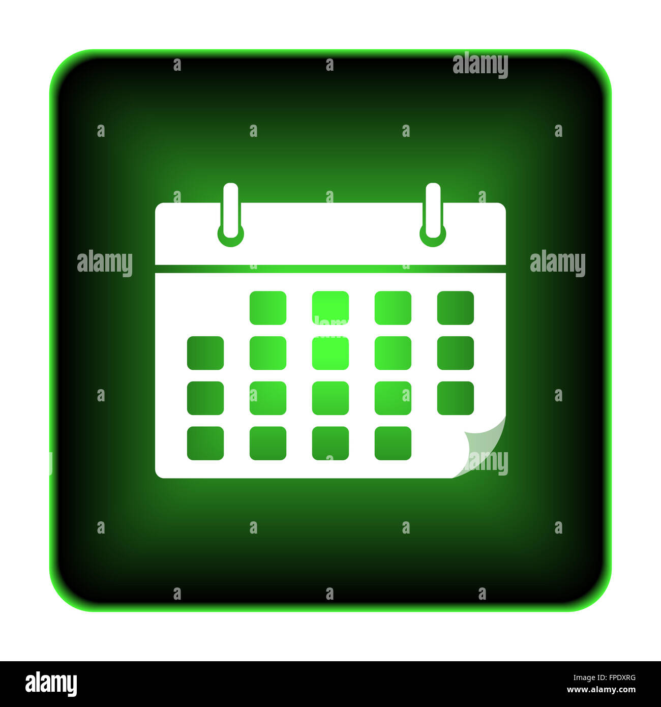 Calendar icon. Internet button on white background Stock Photo - Alamy