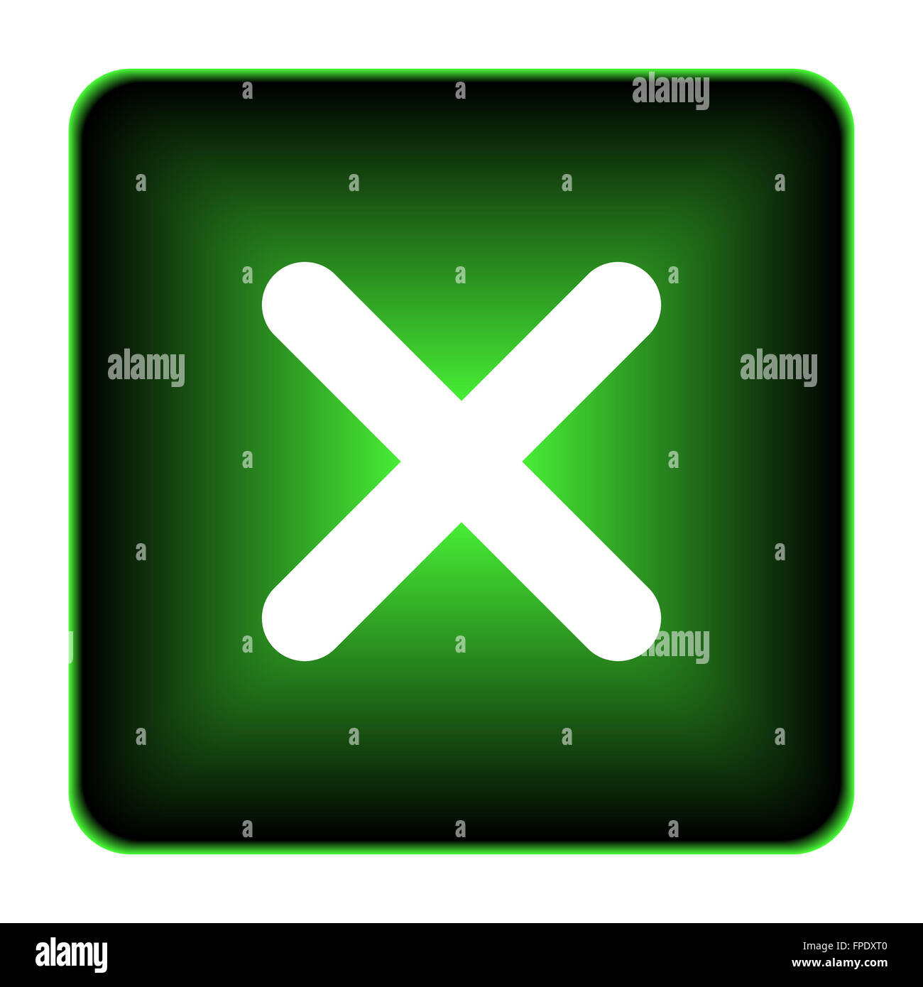 X close icon. Internet button on white background Stock Photo - Alamy