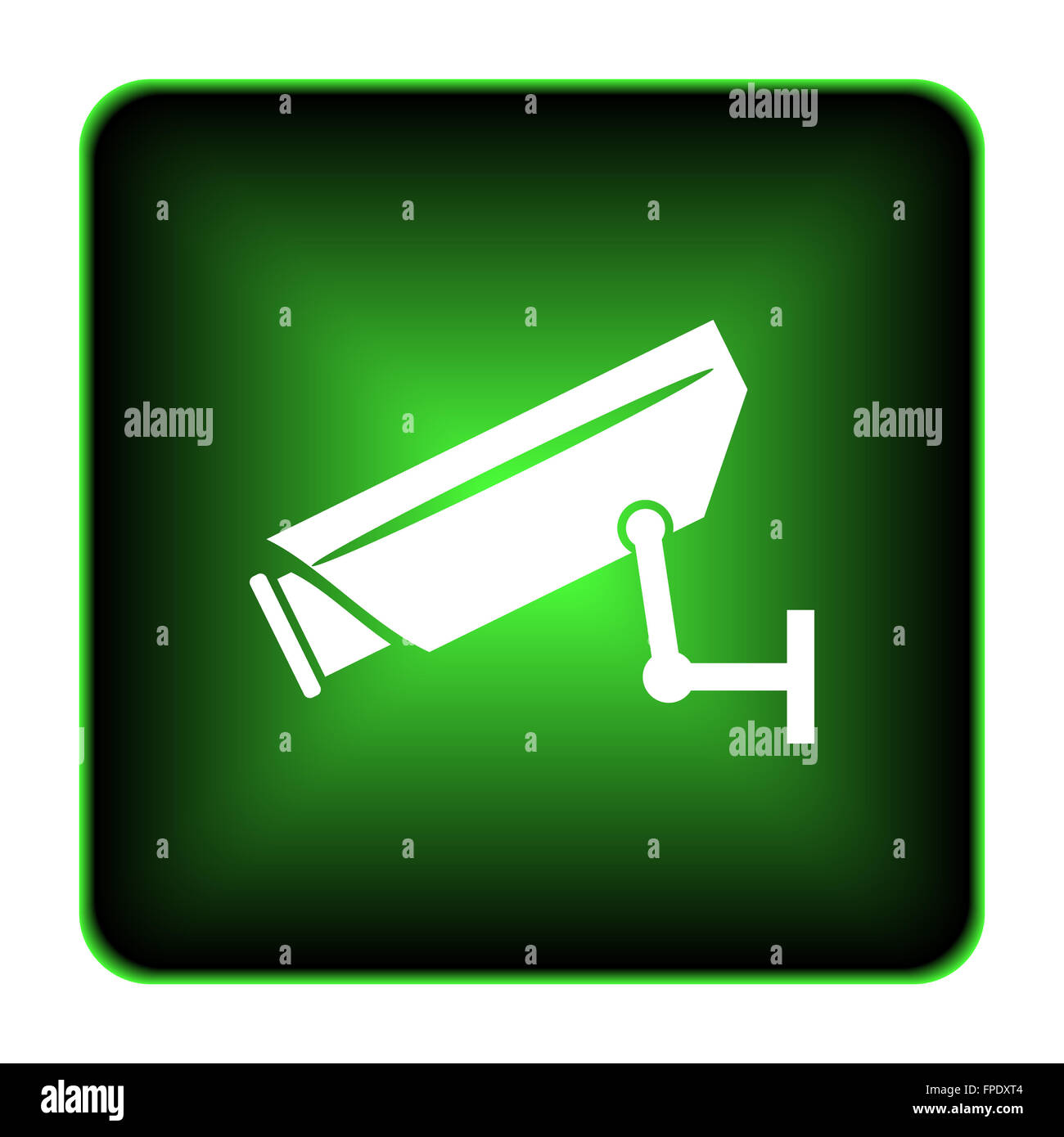 Surveillance camera icon. Internet button on white background Stock ...