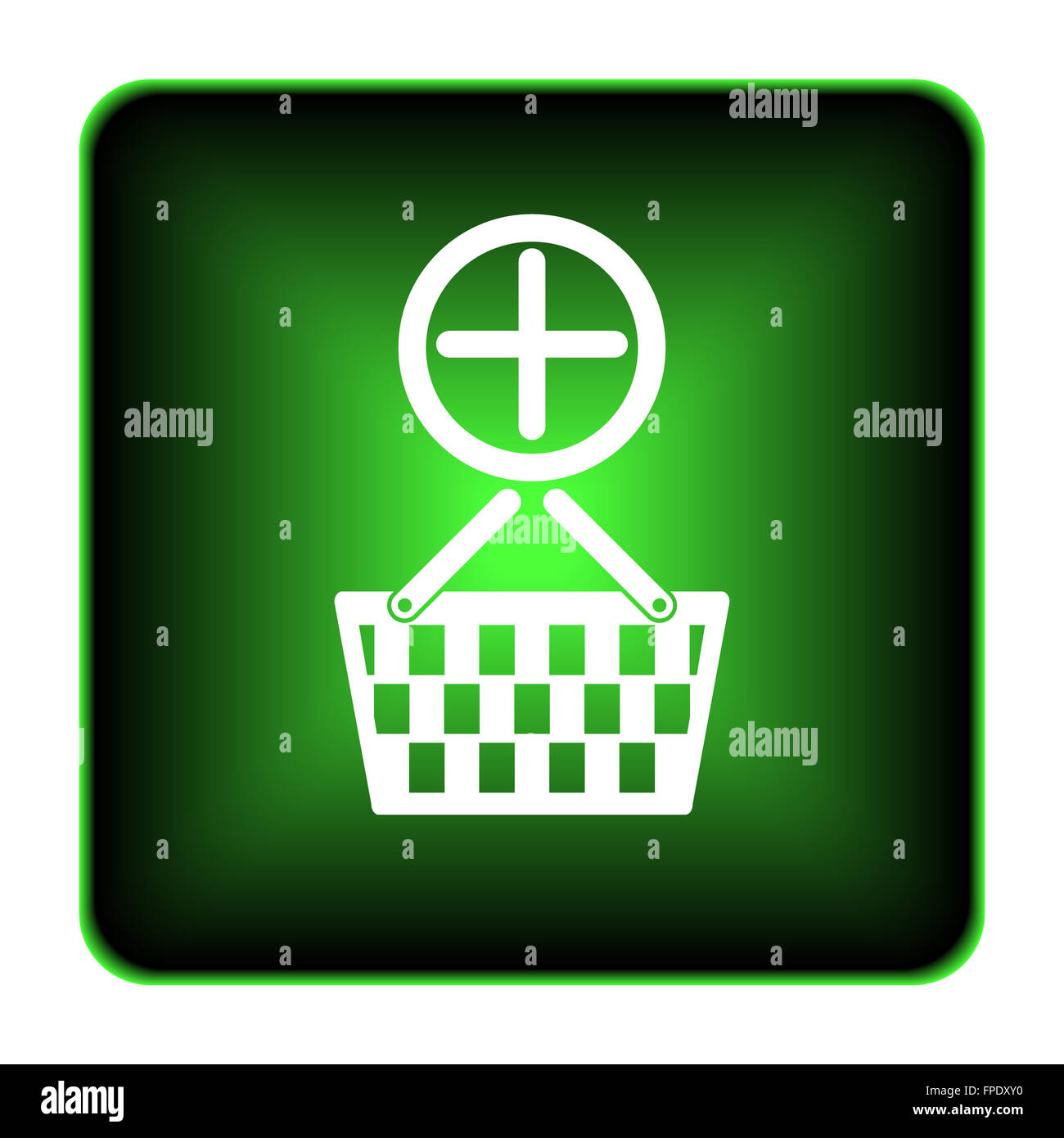 Add to basket icon. Internet button on white background Stock Photo - Alamy