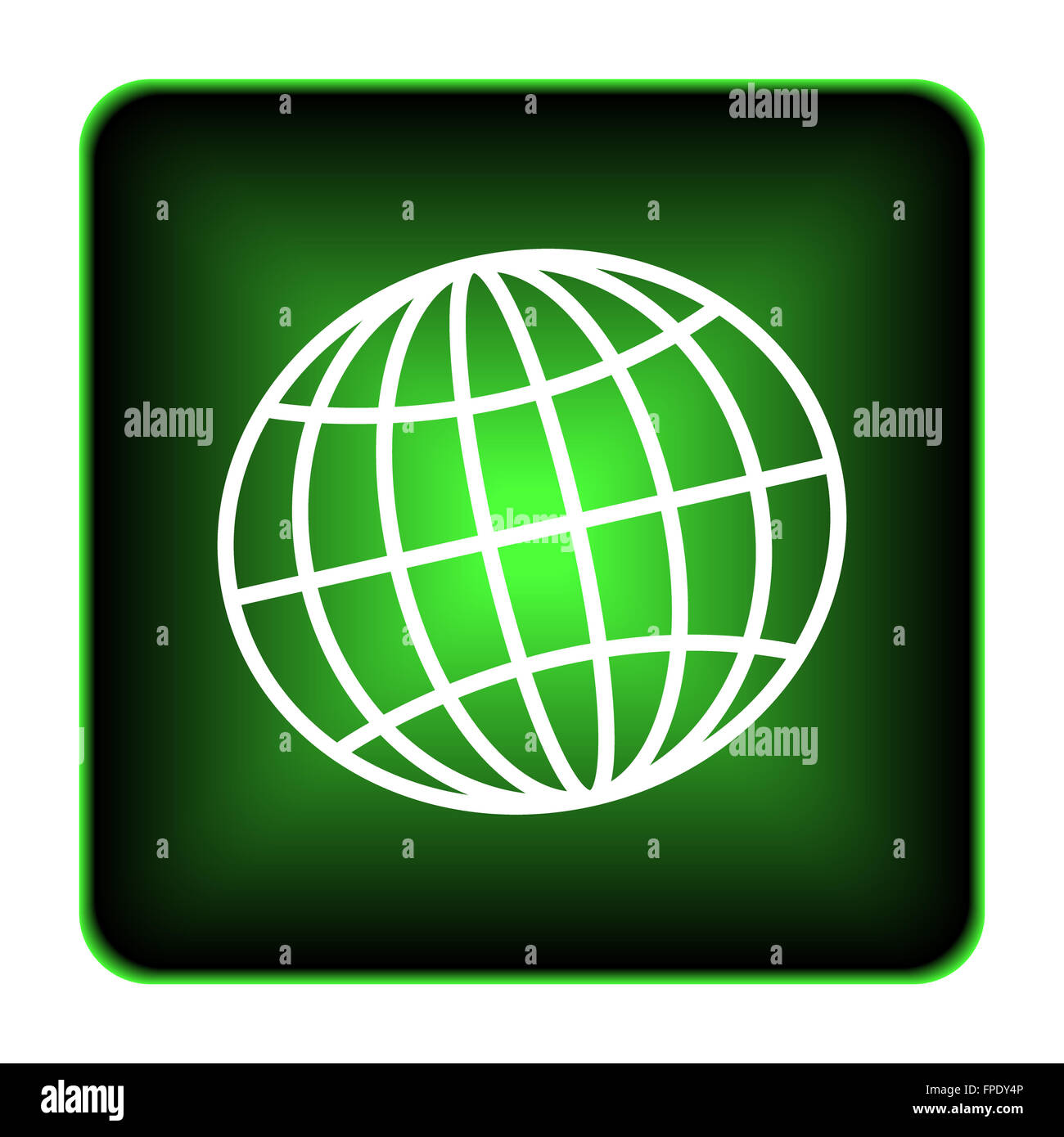 Globe icon. Internet button on white background Stock Photo - Alamy