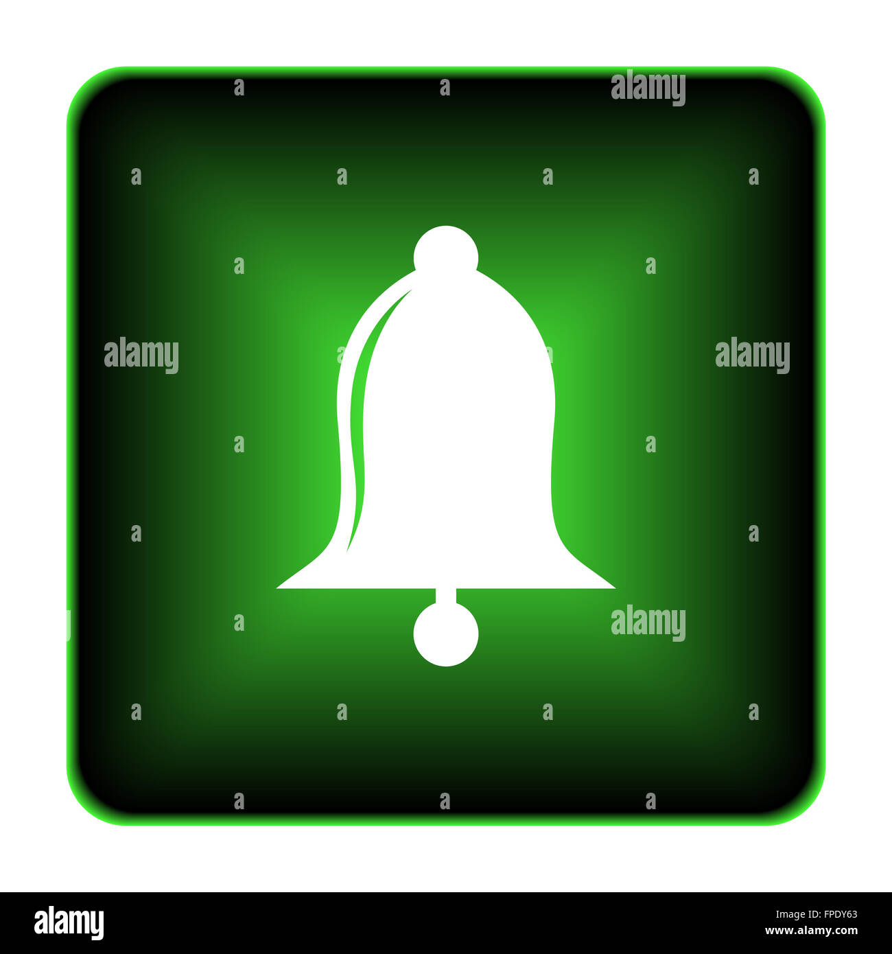 Bell icon. Internet button on white background Stock Photo - Alamy