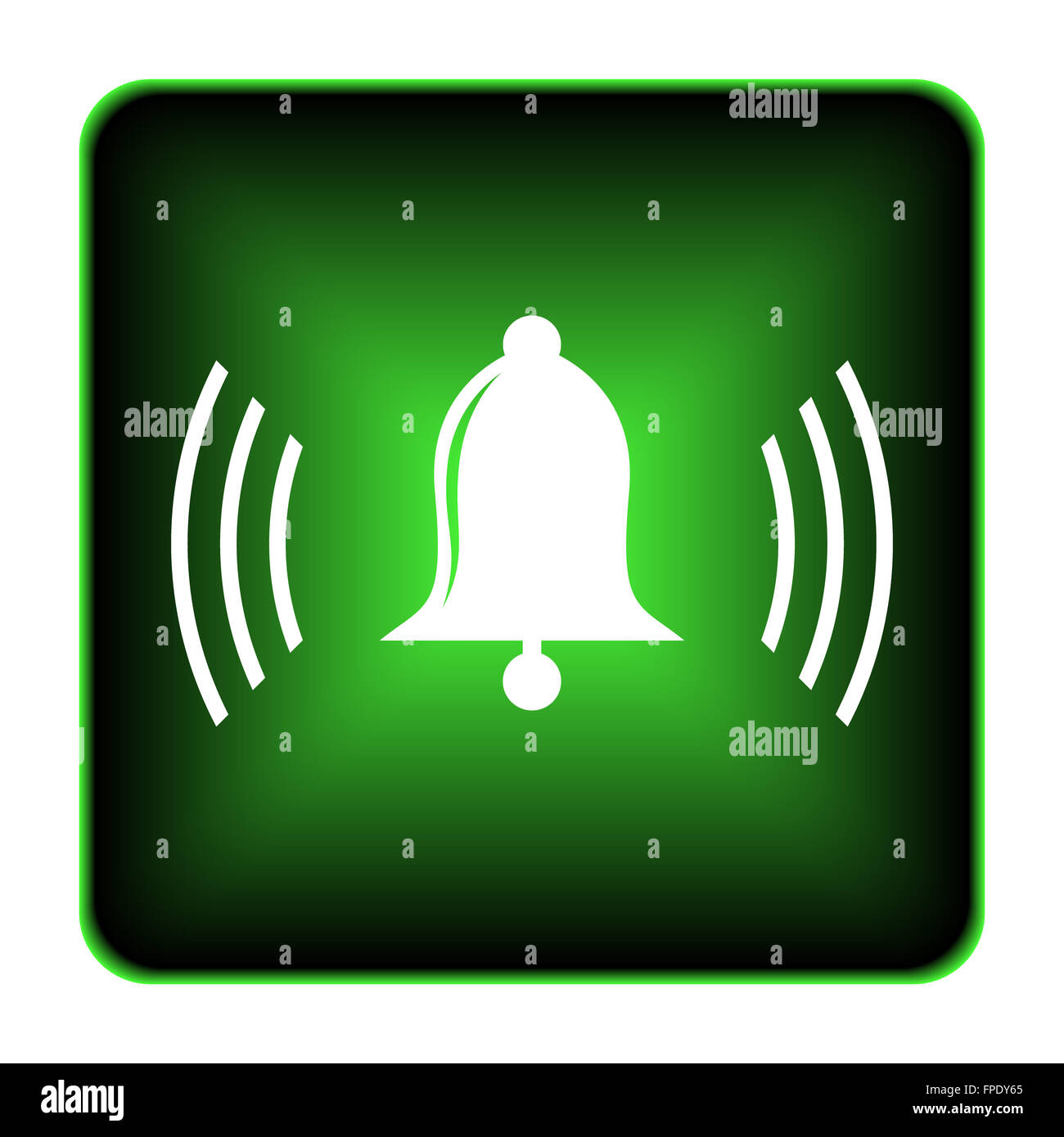 Bell icon. Internet button on white background Stock Photo - Alamy