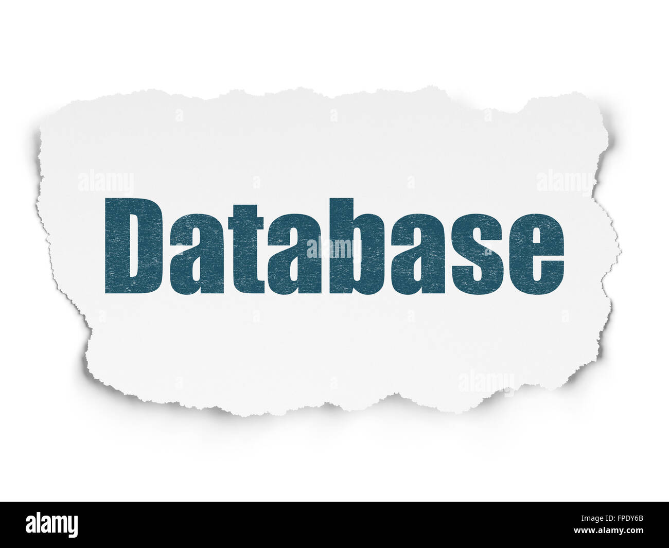 Database concept: Database on Torn Paper background Stock Photo - Alamy